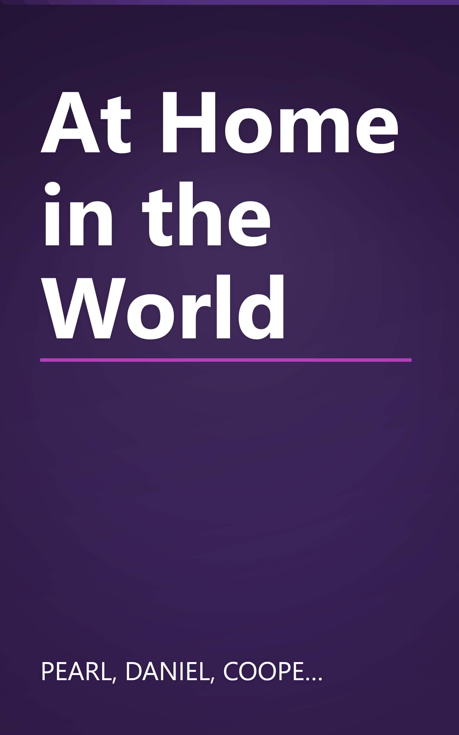 At Home in the World book cover
