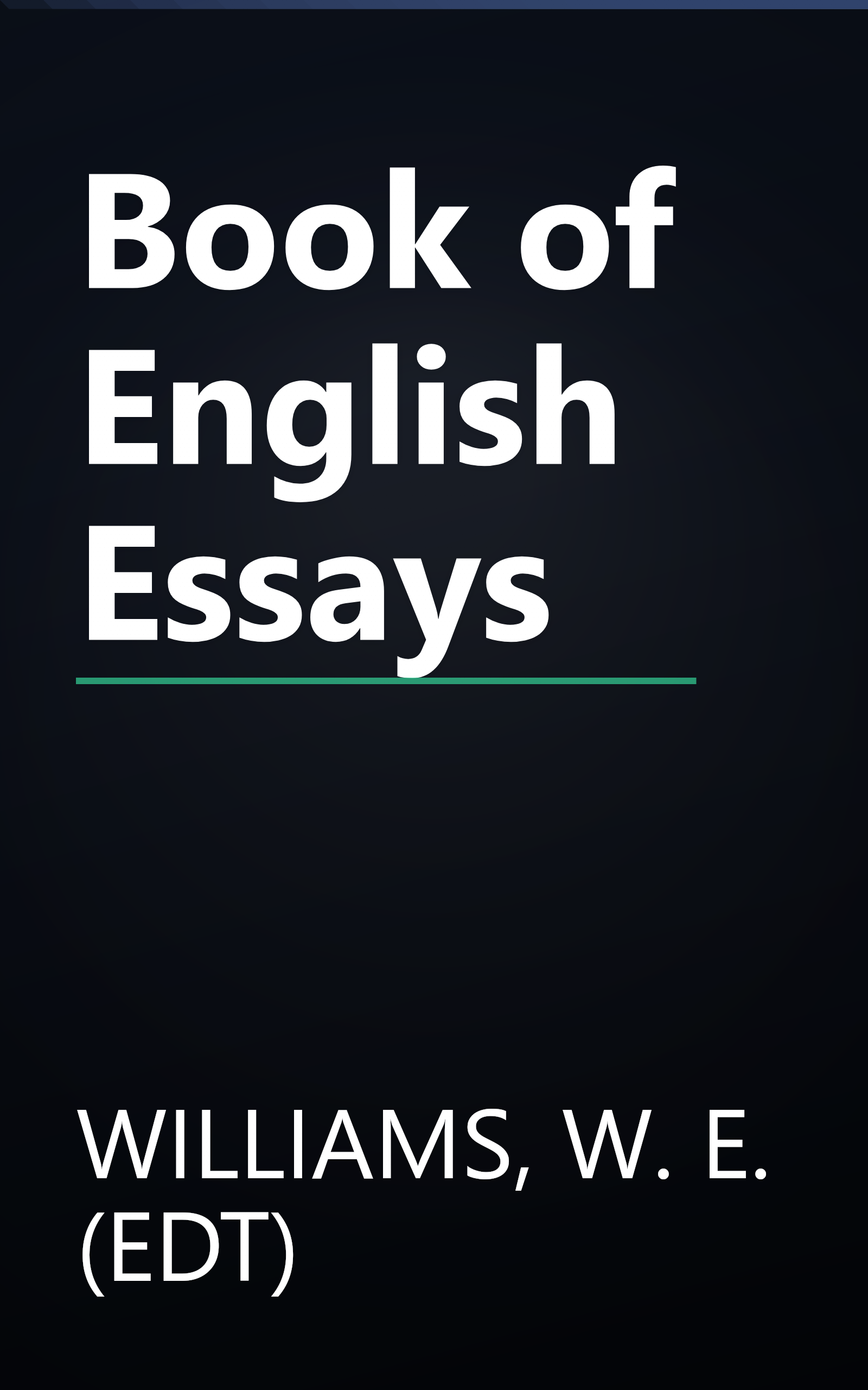Book of English Essays book cover