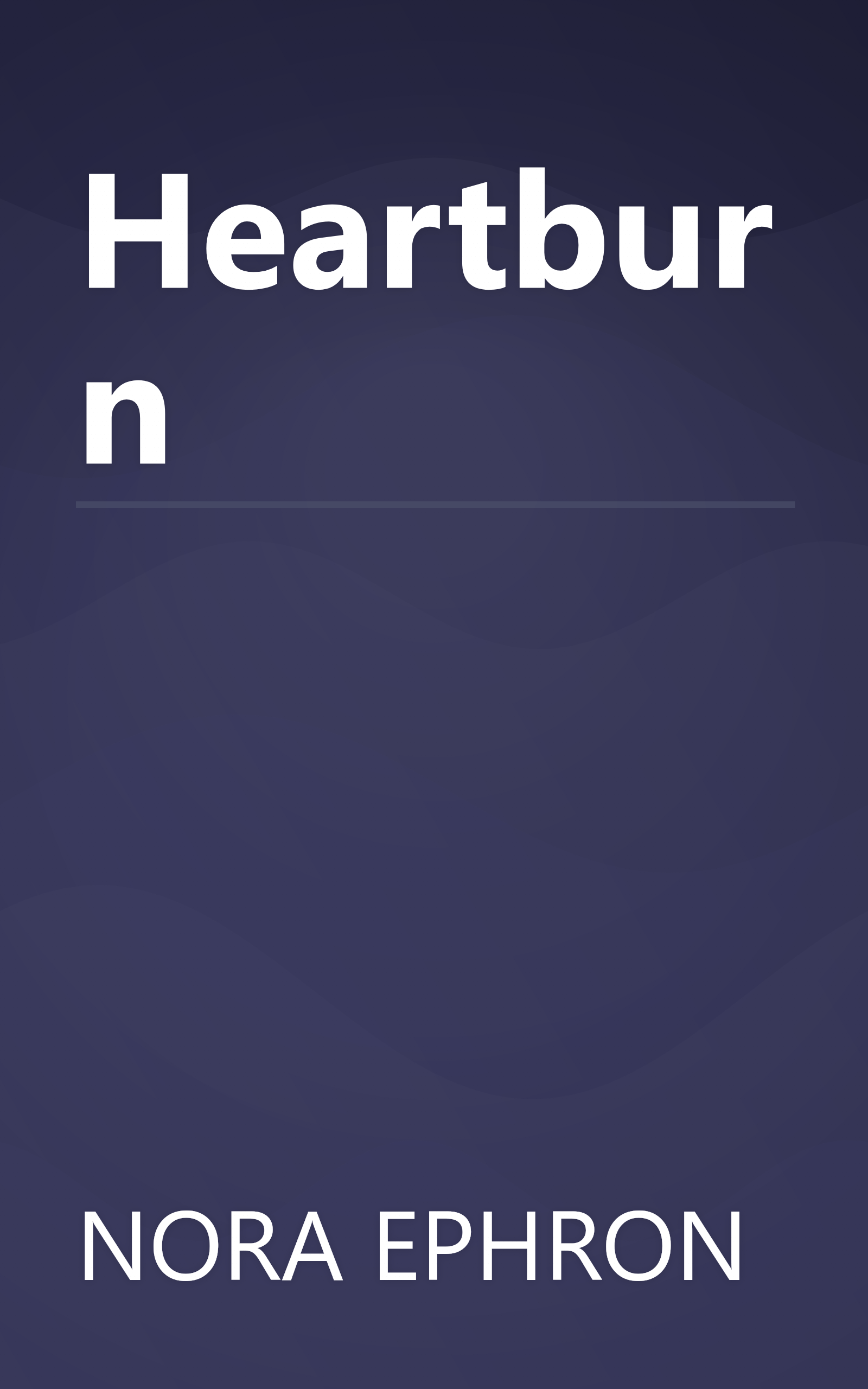 Heartburn book cover