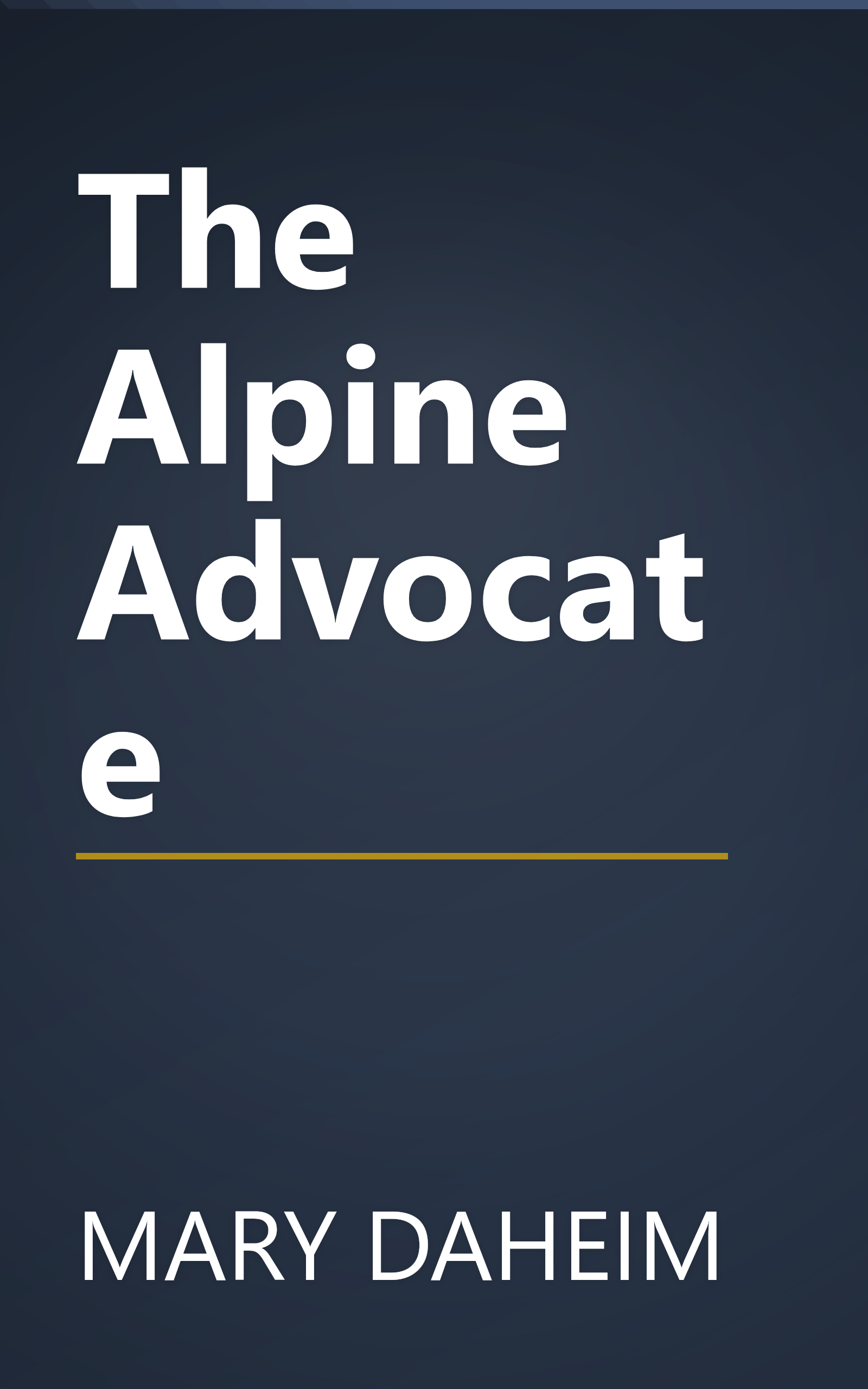 The Alpine Advocate book cover