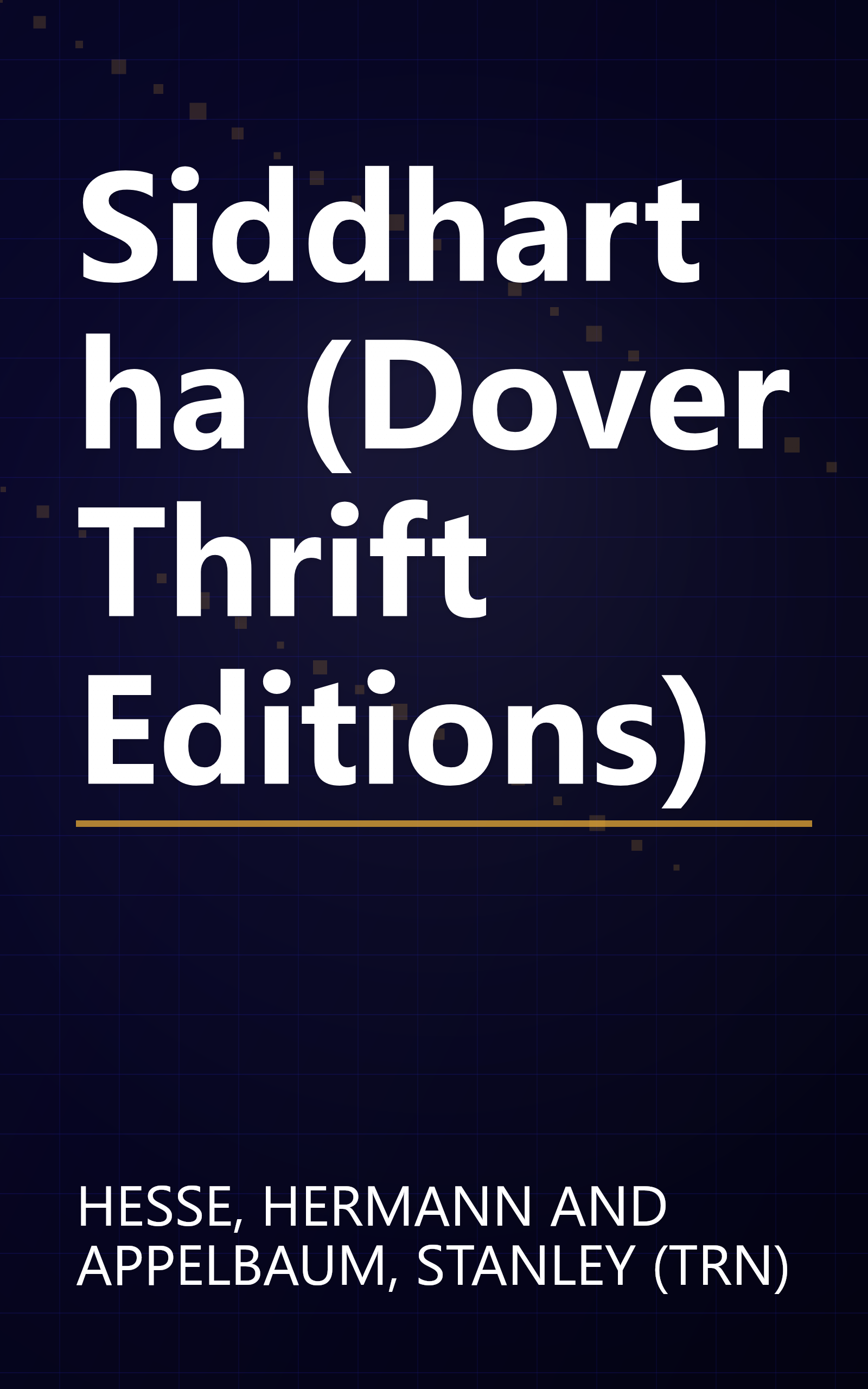 Siddhartha (Dover Thrift Editions) book cover