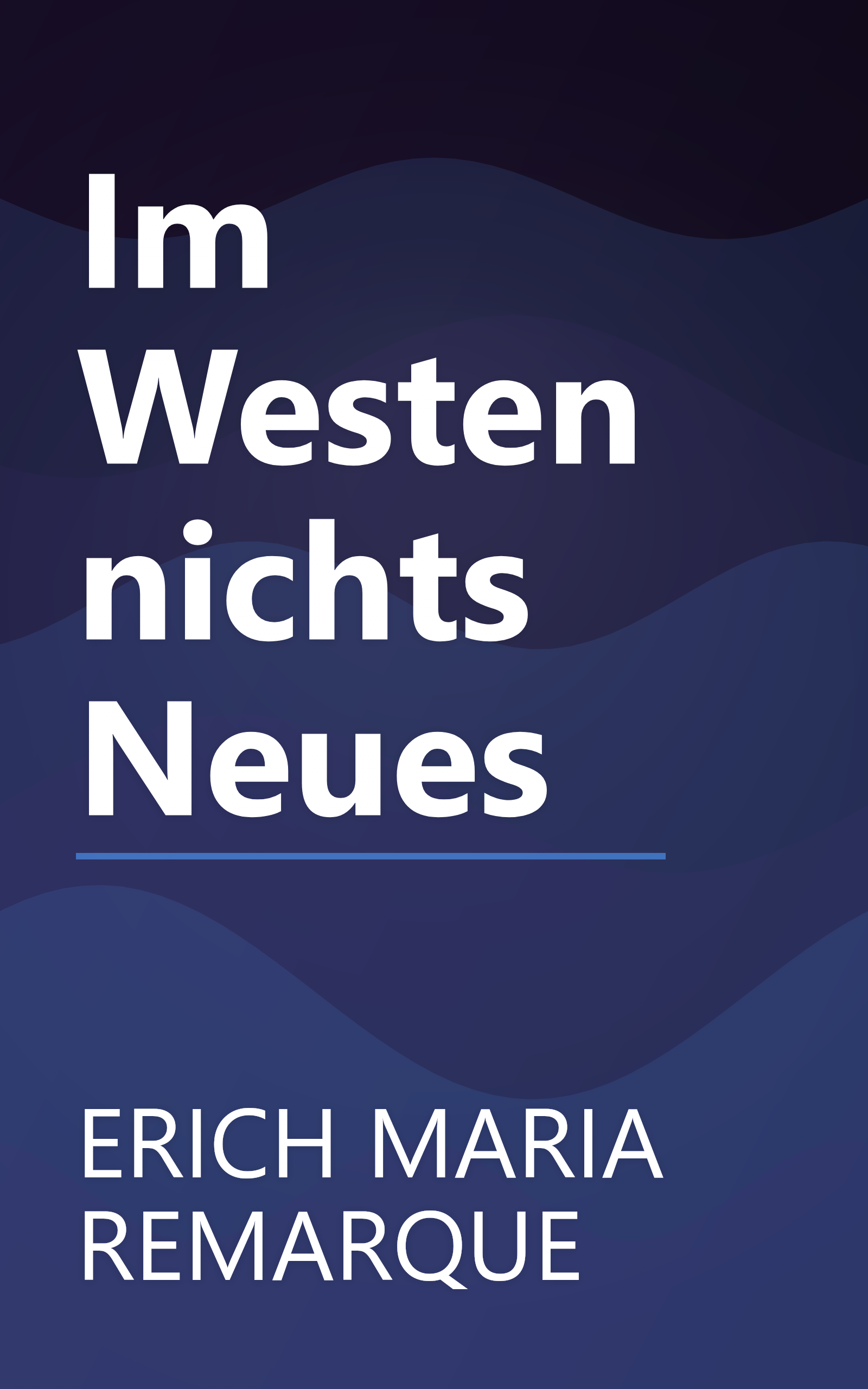Im Westen nichts Neues book cover
