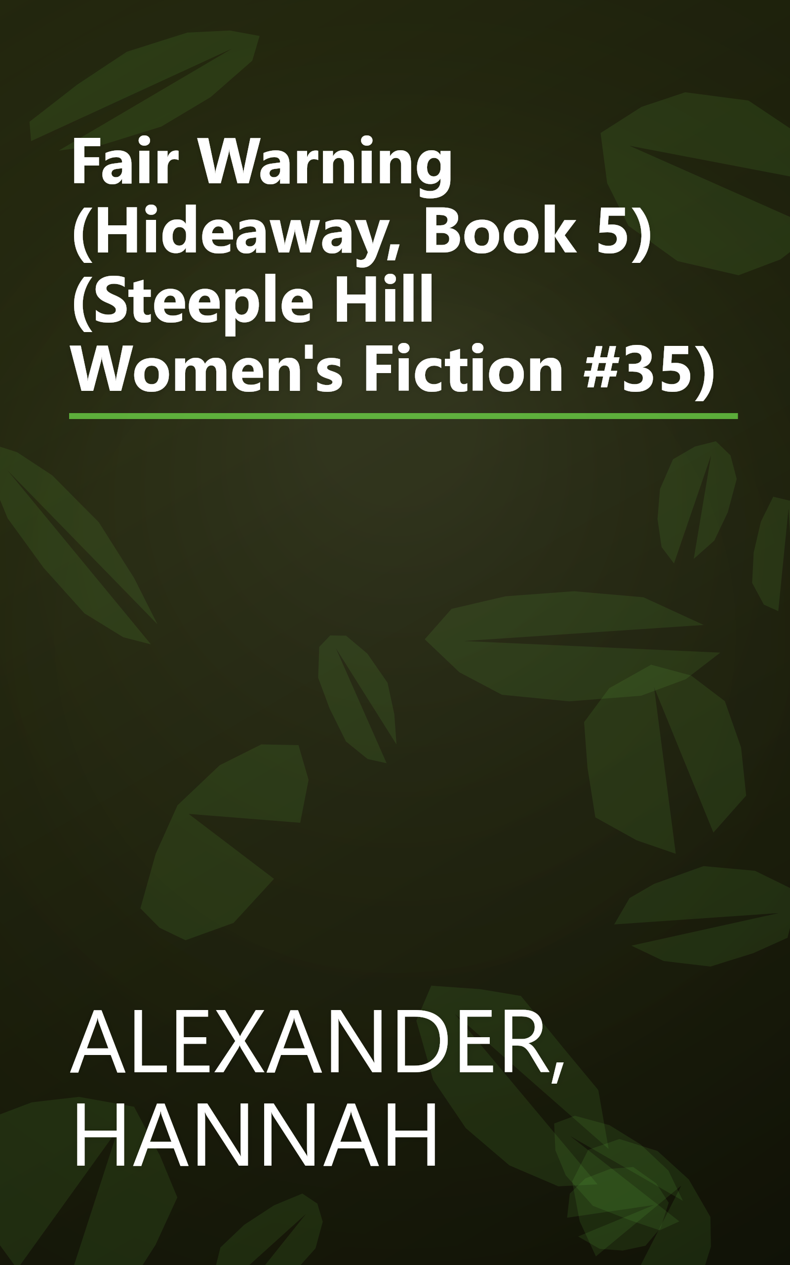 Fair Warning (Hideaway, Book 5) (Steeple Hill Women's Fiction #35) book cover