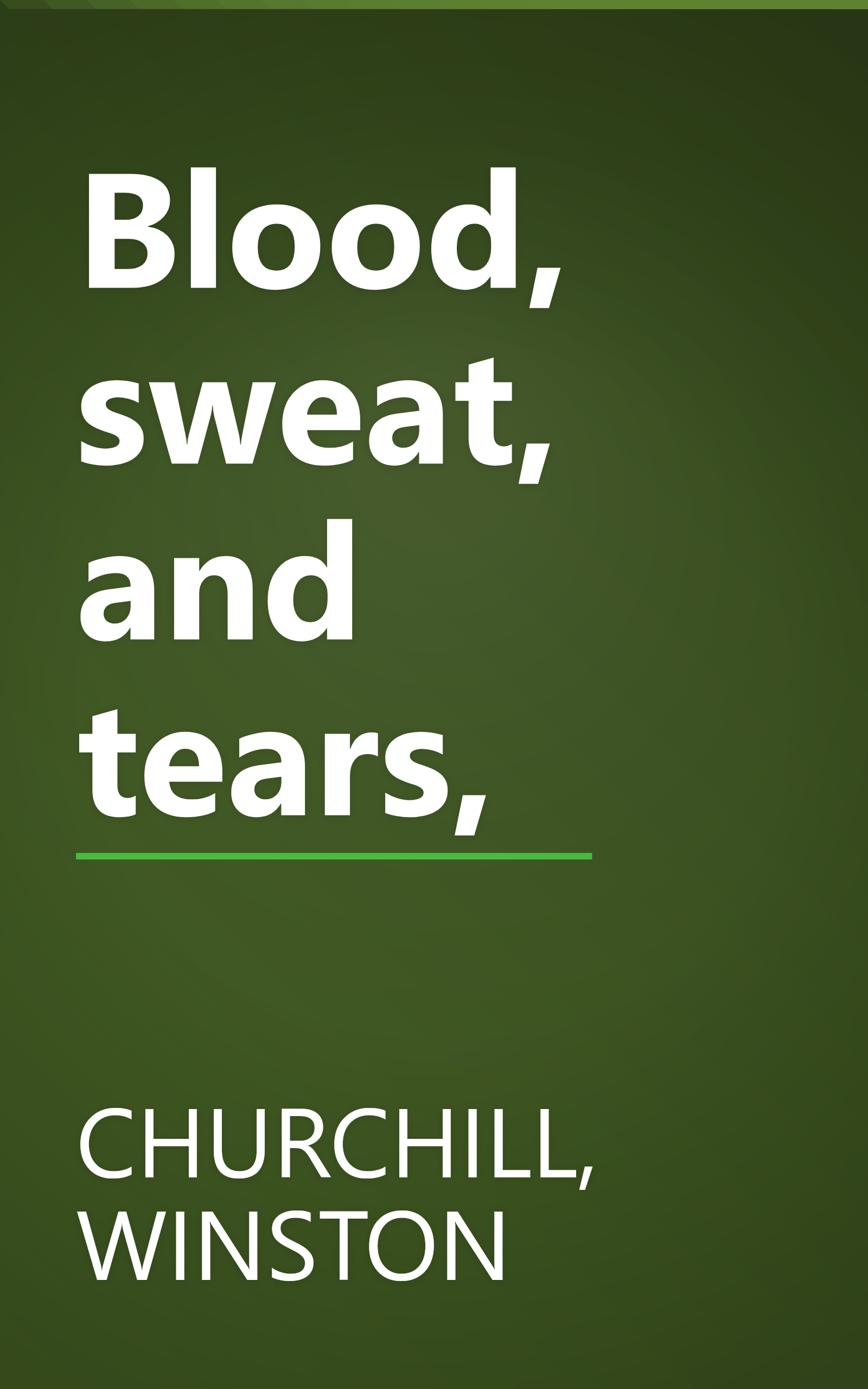 Blood, sweat, and tears, book cover