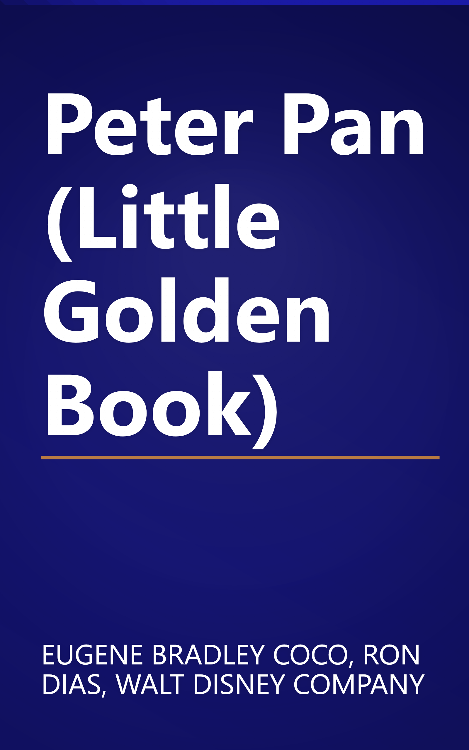 Peter Pan (Little Golden Book) book cover
