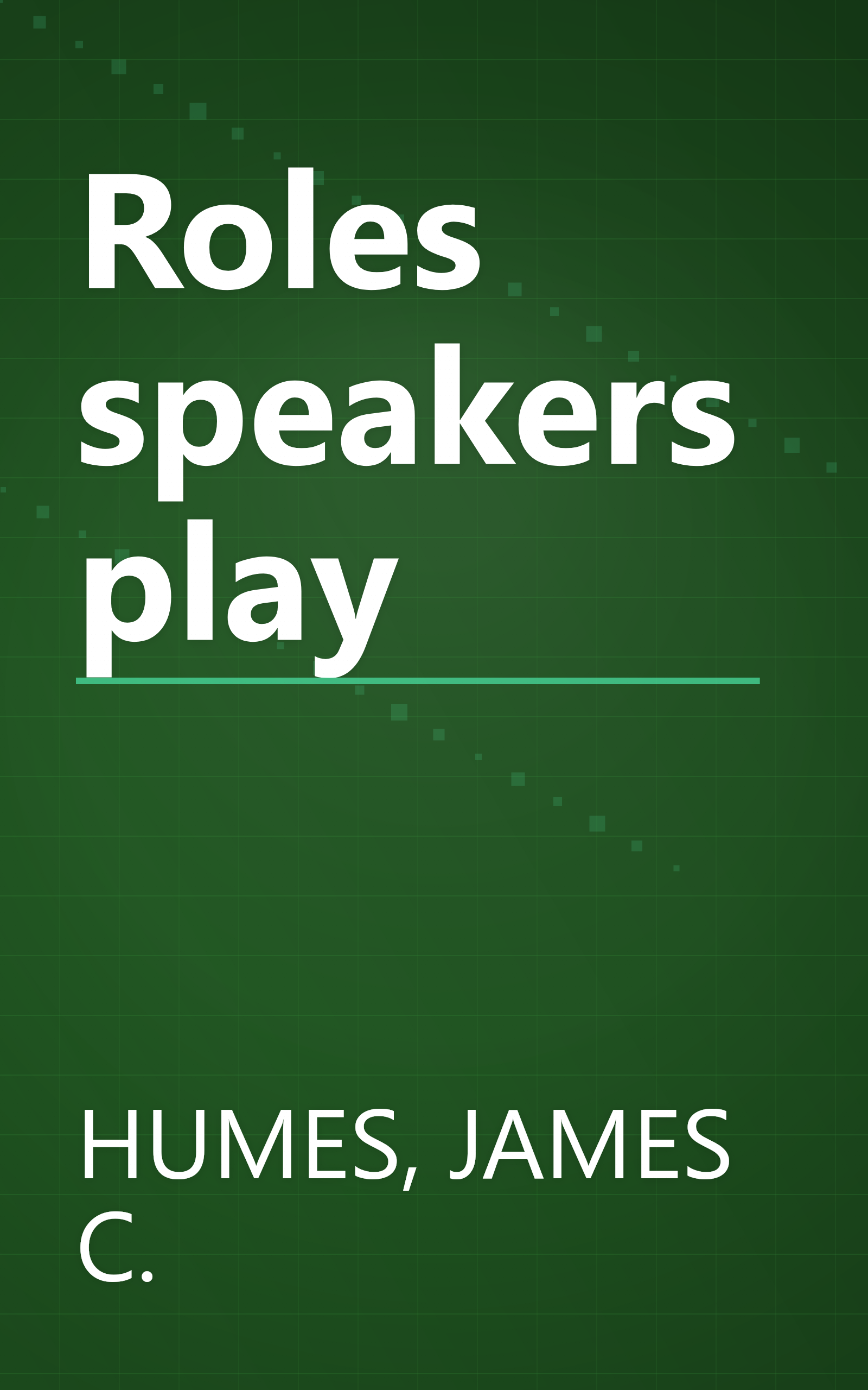 Roles speakers play book cover