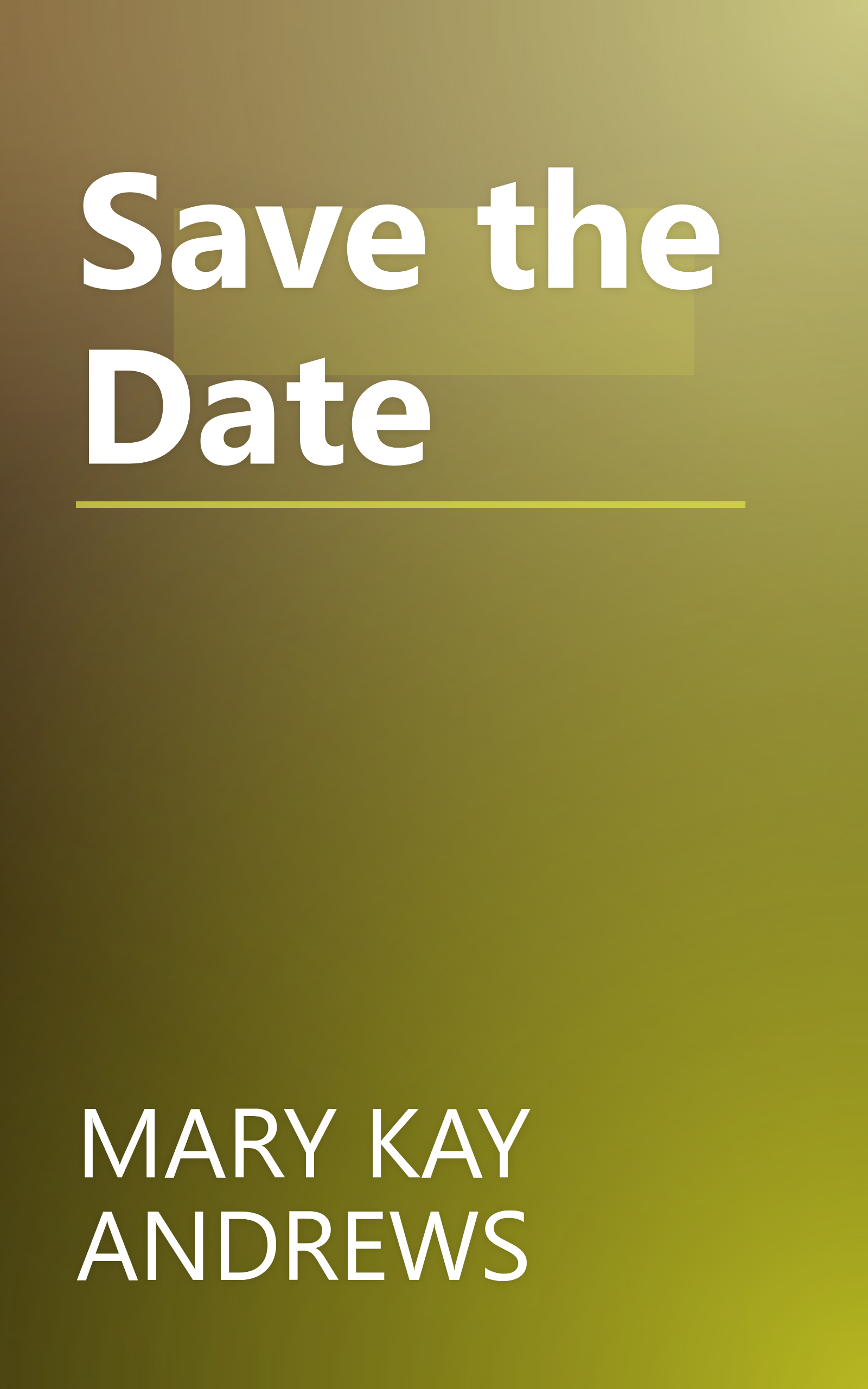 Save the Date book cover