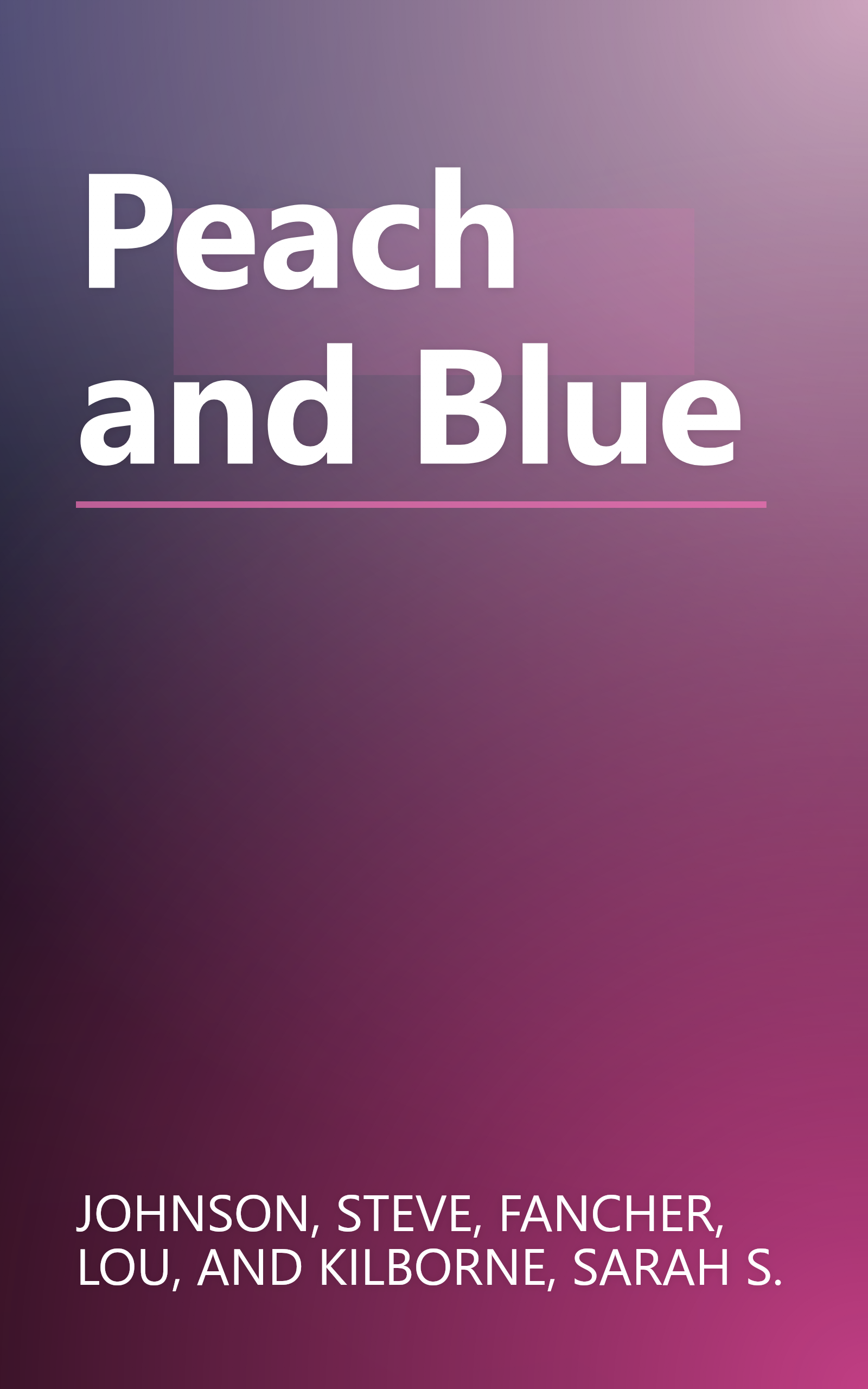 Peach and Blue book cover