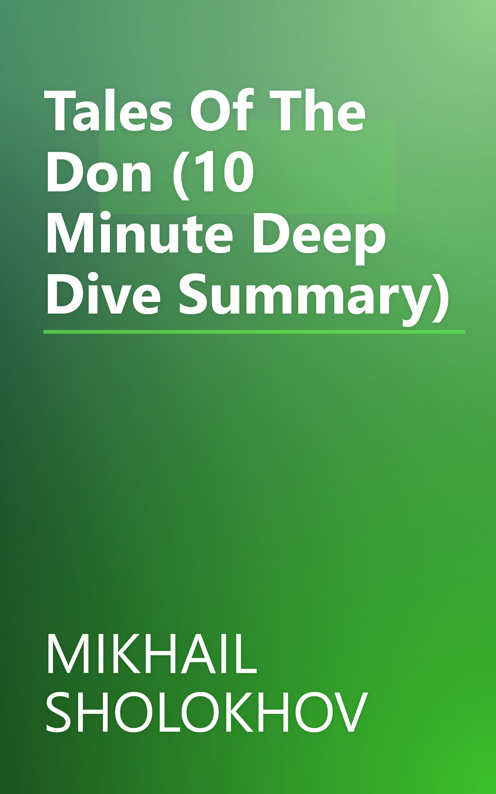 Tales Of The Don (10 Minute   Deep Dive Summary) book cover