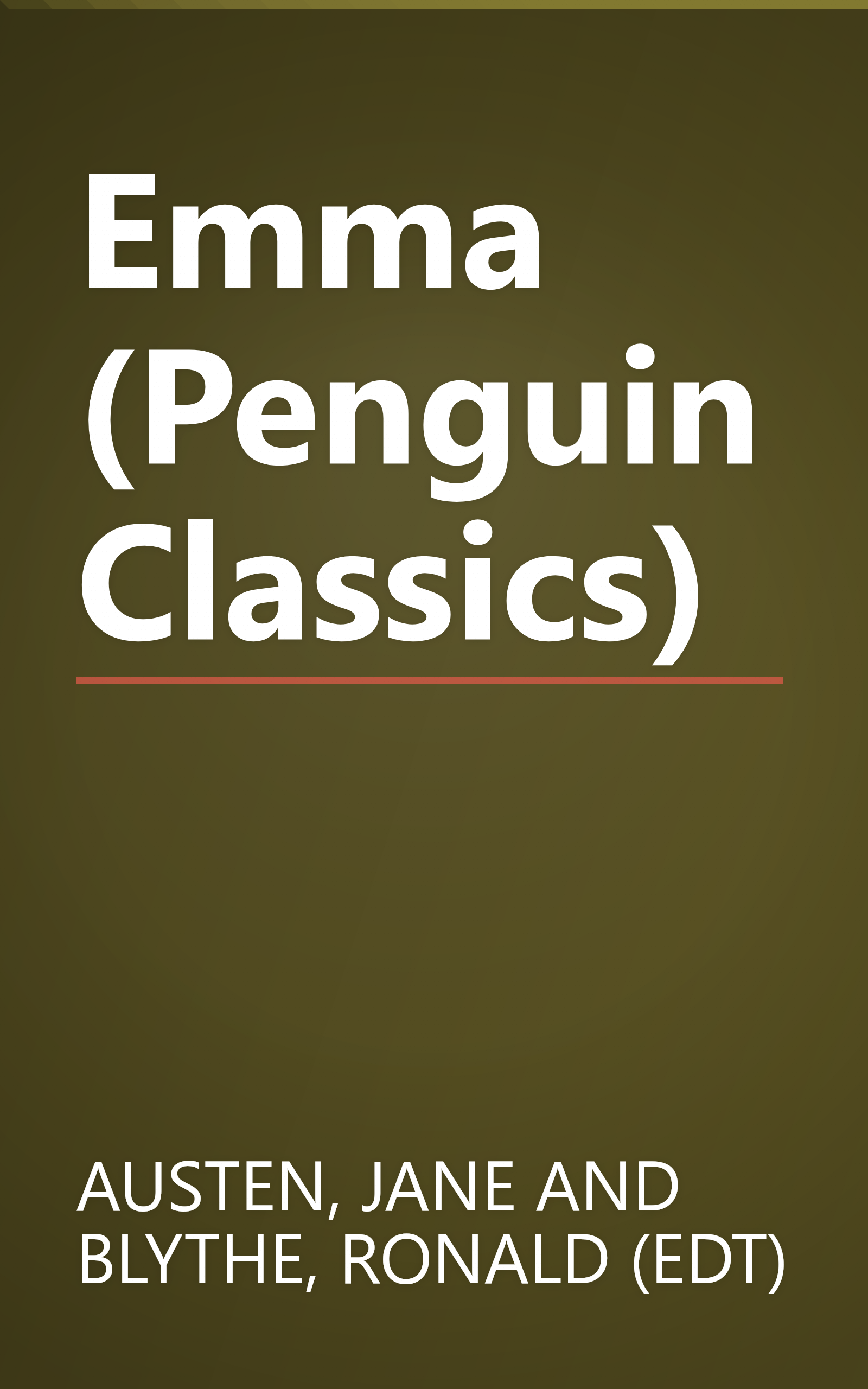 Emma (Penguin Classics) book cover