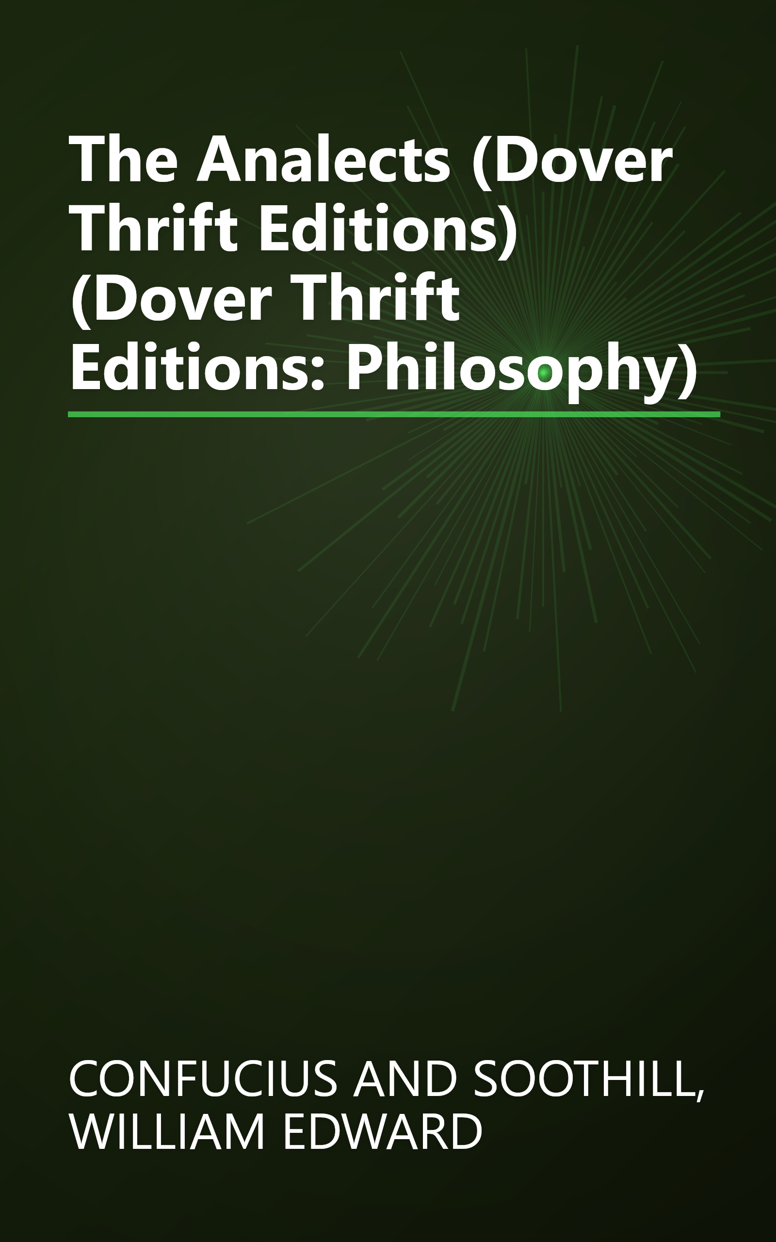 The Analects (Dover Thrift Editions) (Dover Thrift Editions: Philosophy) book cover