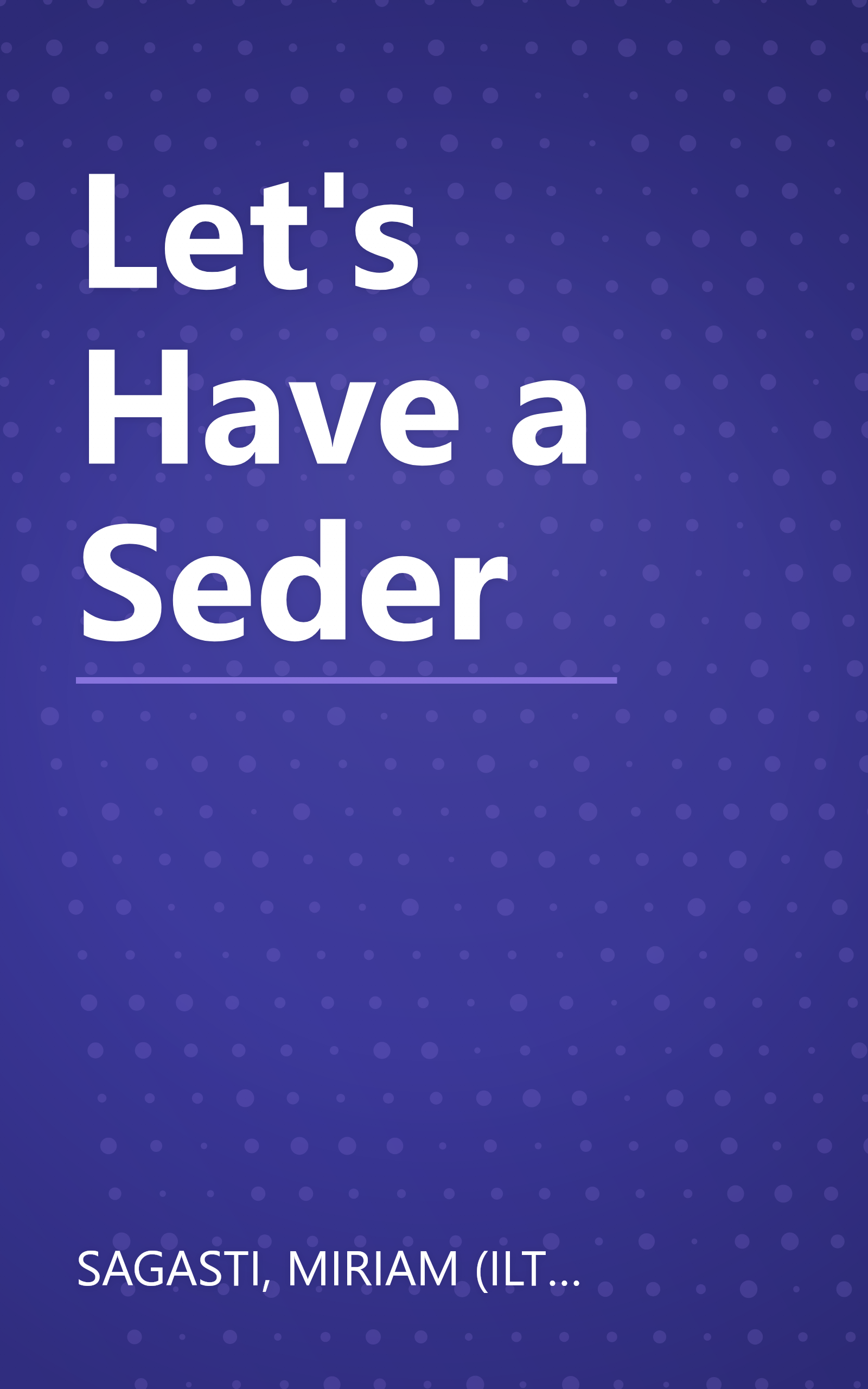 Let's Have a Seder book cover