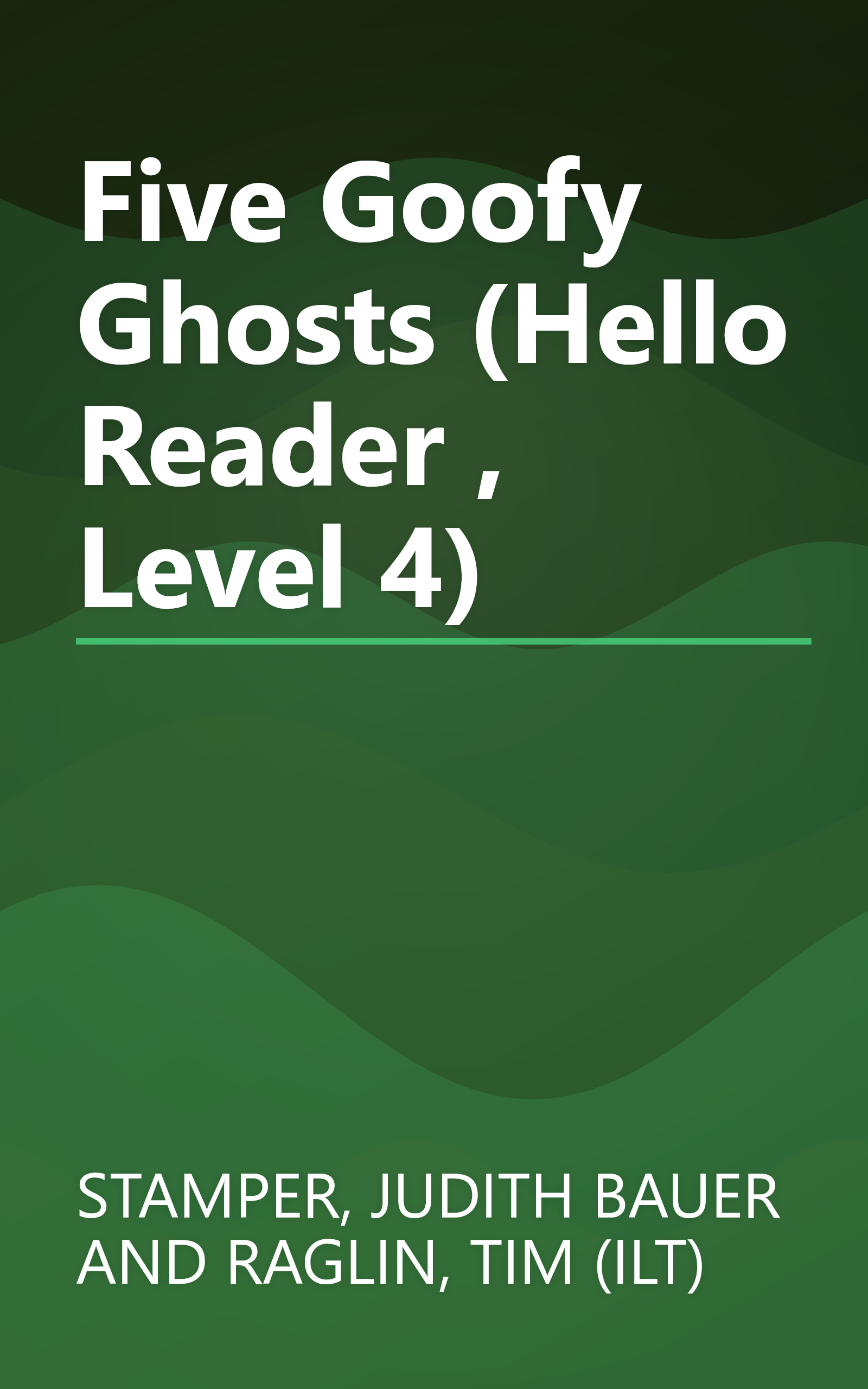 Five Goofy Ghosts (Hello Reader , Level 4) book cover