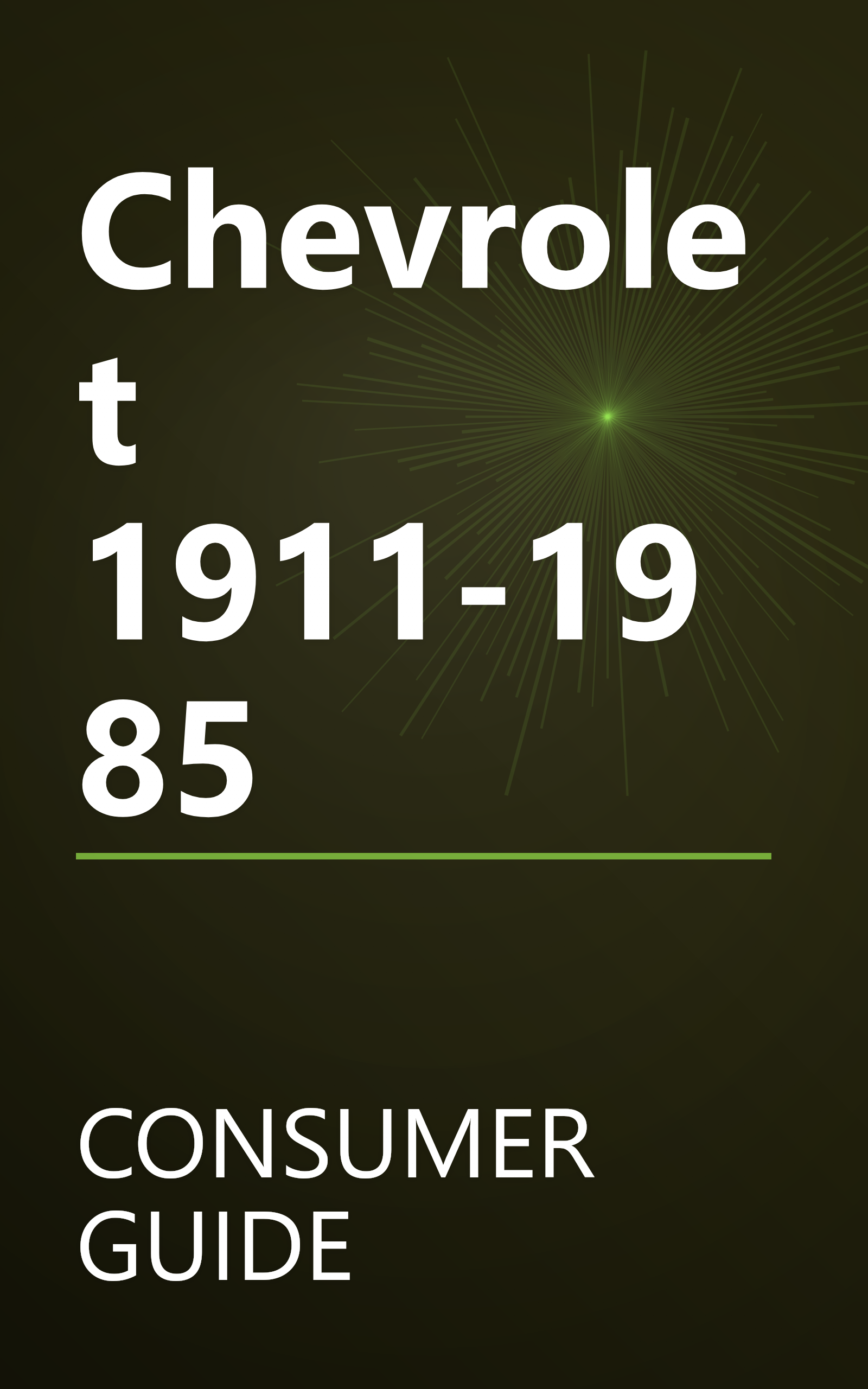 Chevrolet 1911-1985 book cover