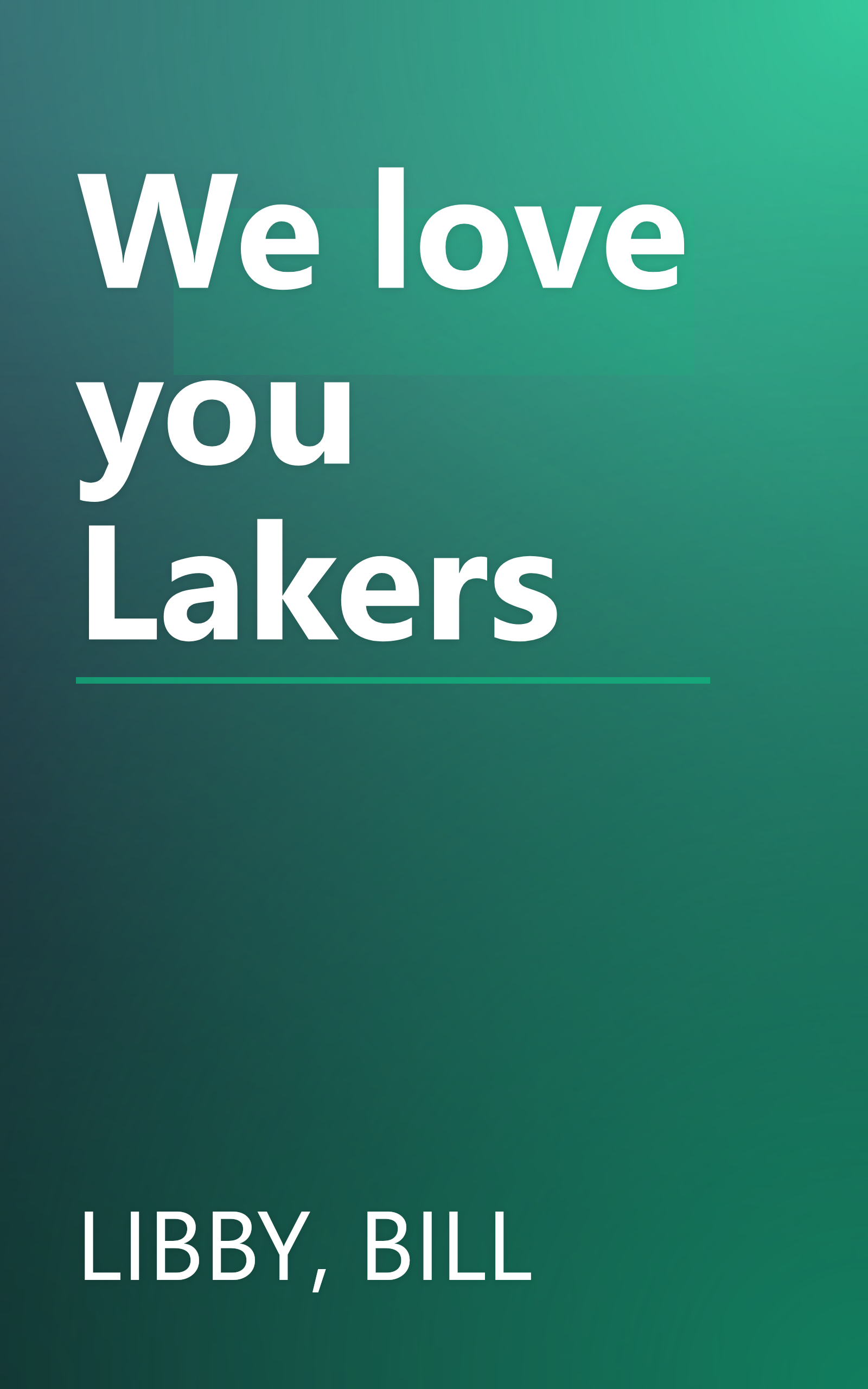 We love you Lakers book cover
