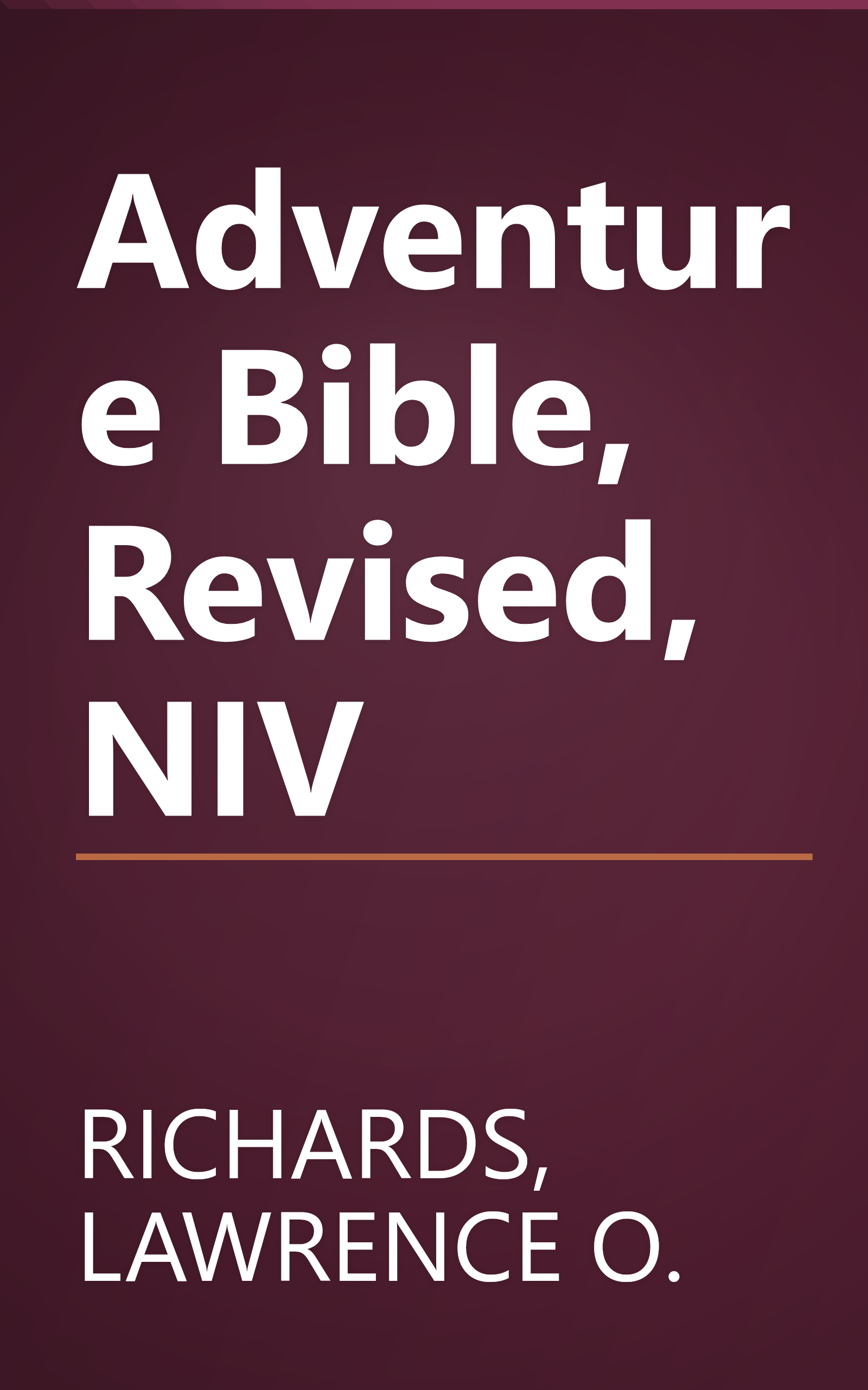 Adventure Bible, Revised, NIV book cover