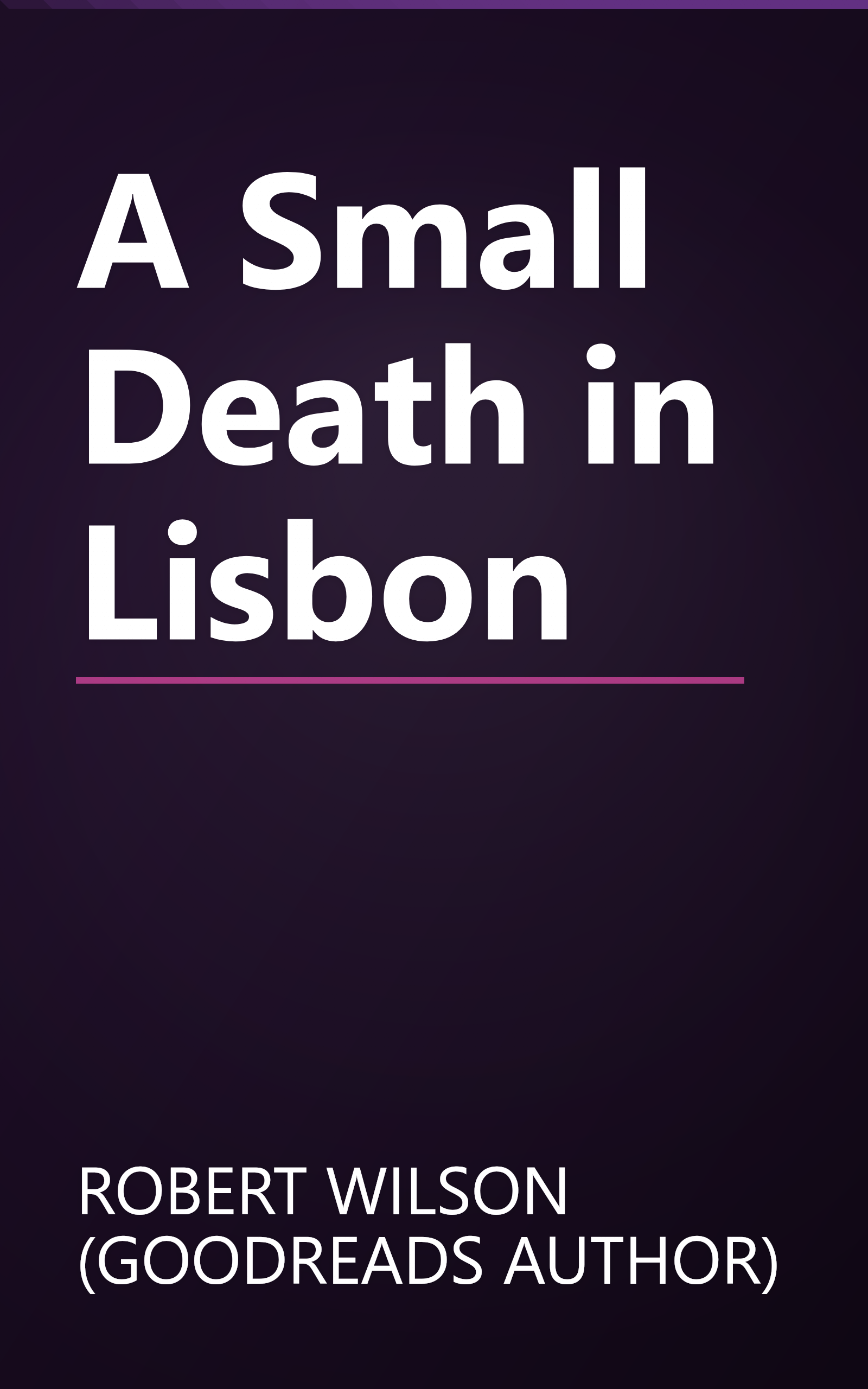 A Small Death in Lisbon book cover