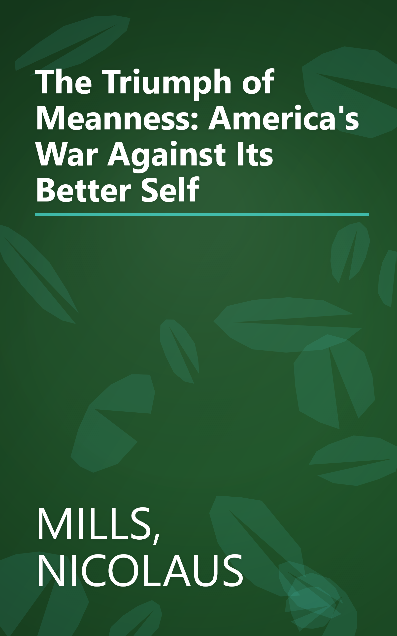 The Triumph of Meanness: America's War Against Its Better Self book cover
