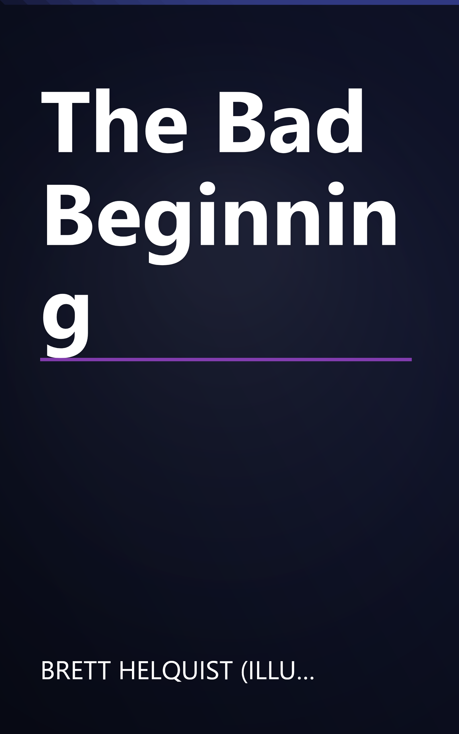 The Bad Beginning book cover