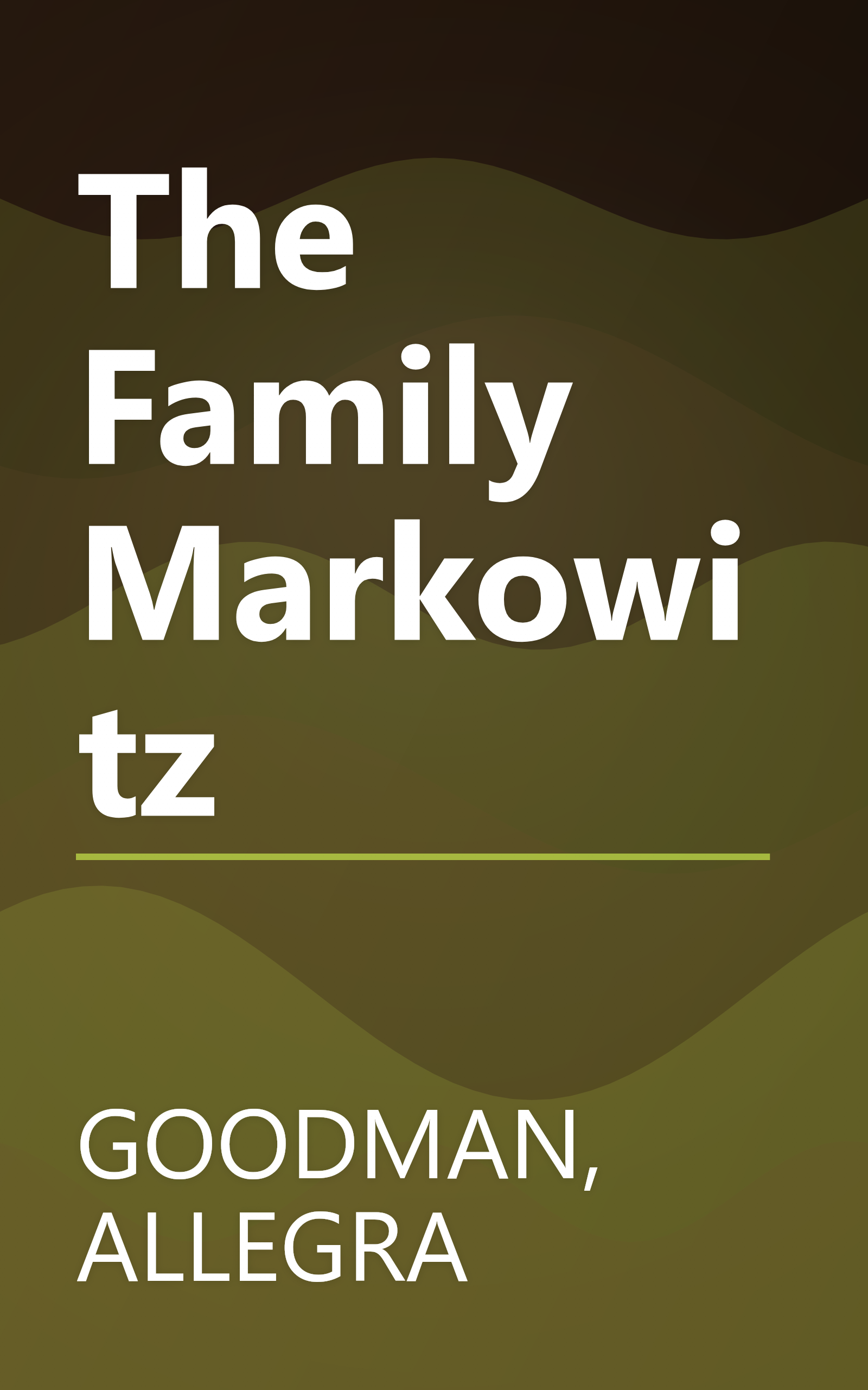 The Family Markowitz book cover
