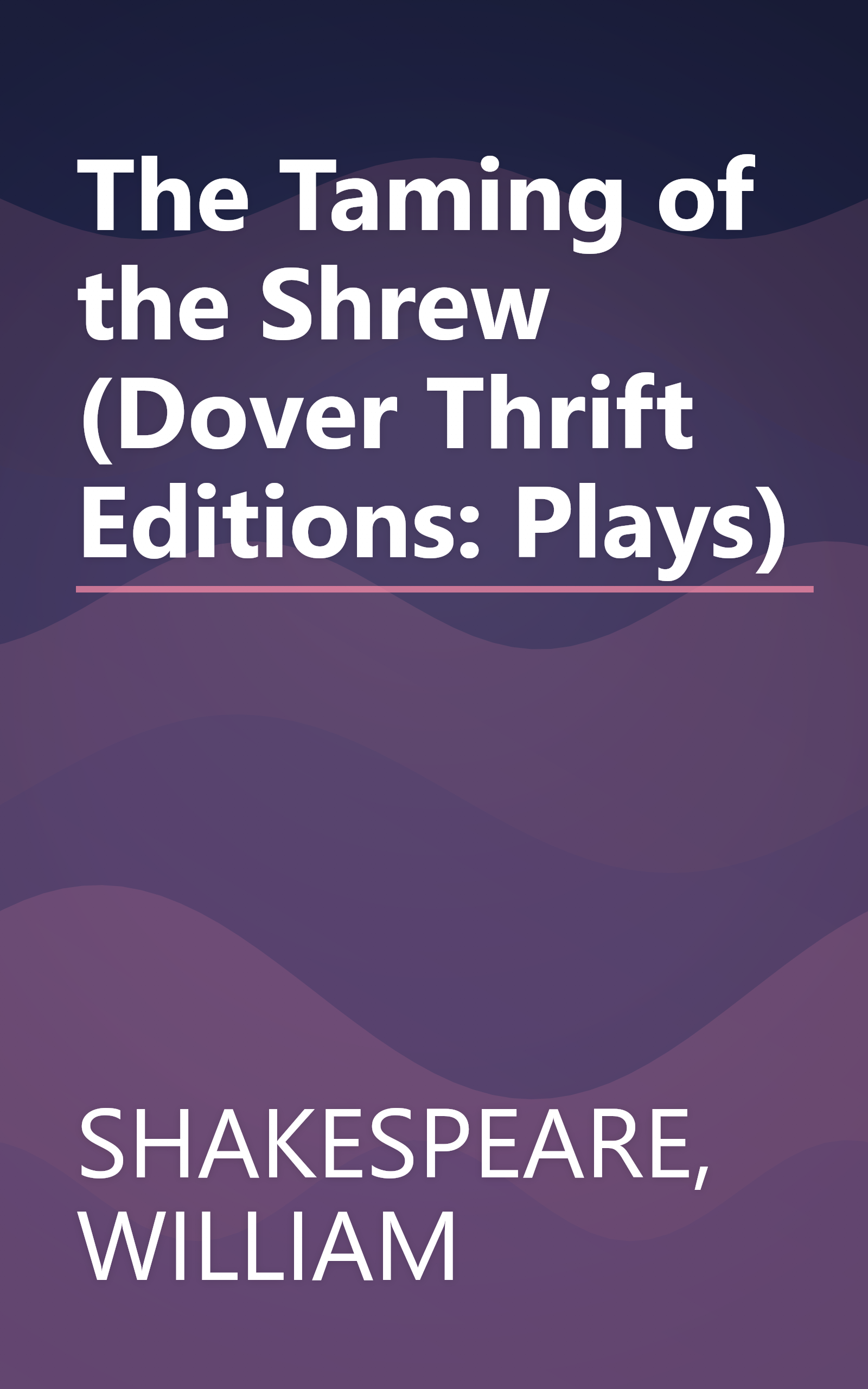 The Taming of the Shrew (Dover Thrift Editions: Plays) book cover