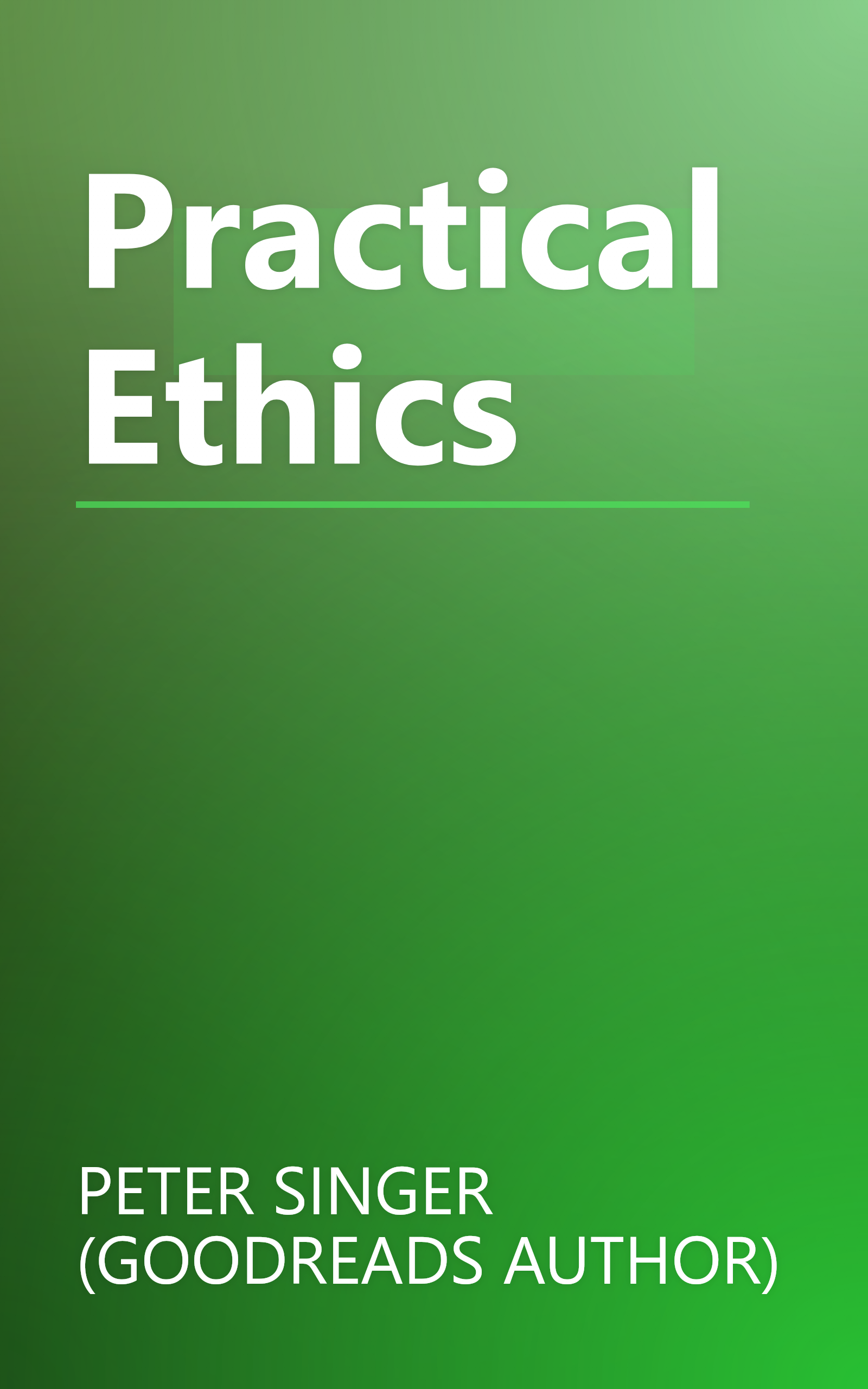 Practical Ethics book cover