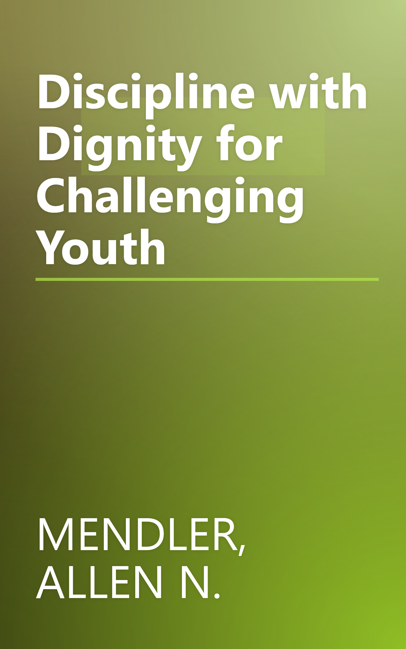 Discipline with Dignity for Challenging Youth book cover