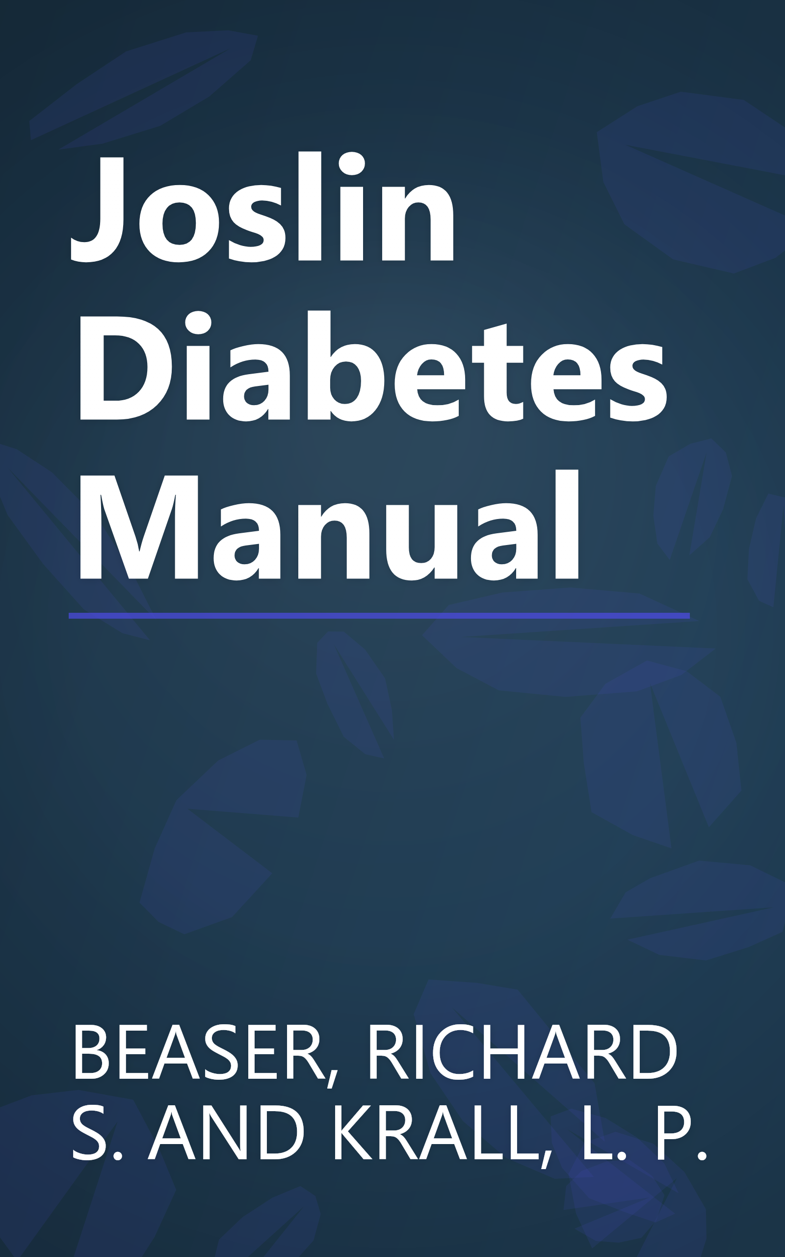 Joslin Diabetes Manual book cover