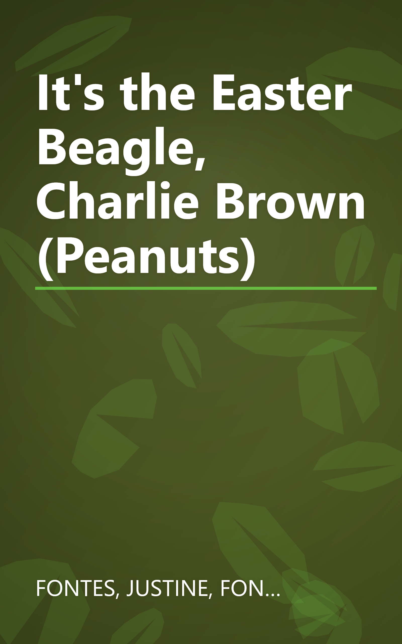 It's the Easter Beagle, Charlie Brown (Peanuts) book cover