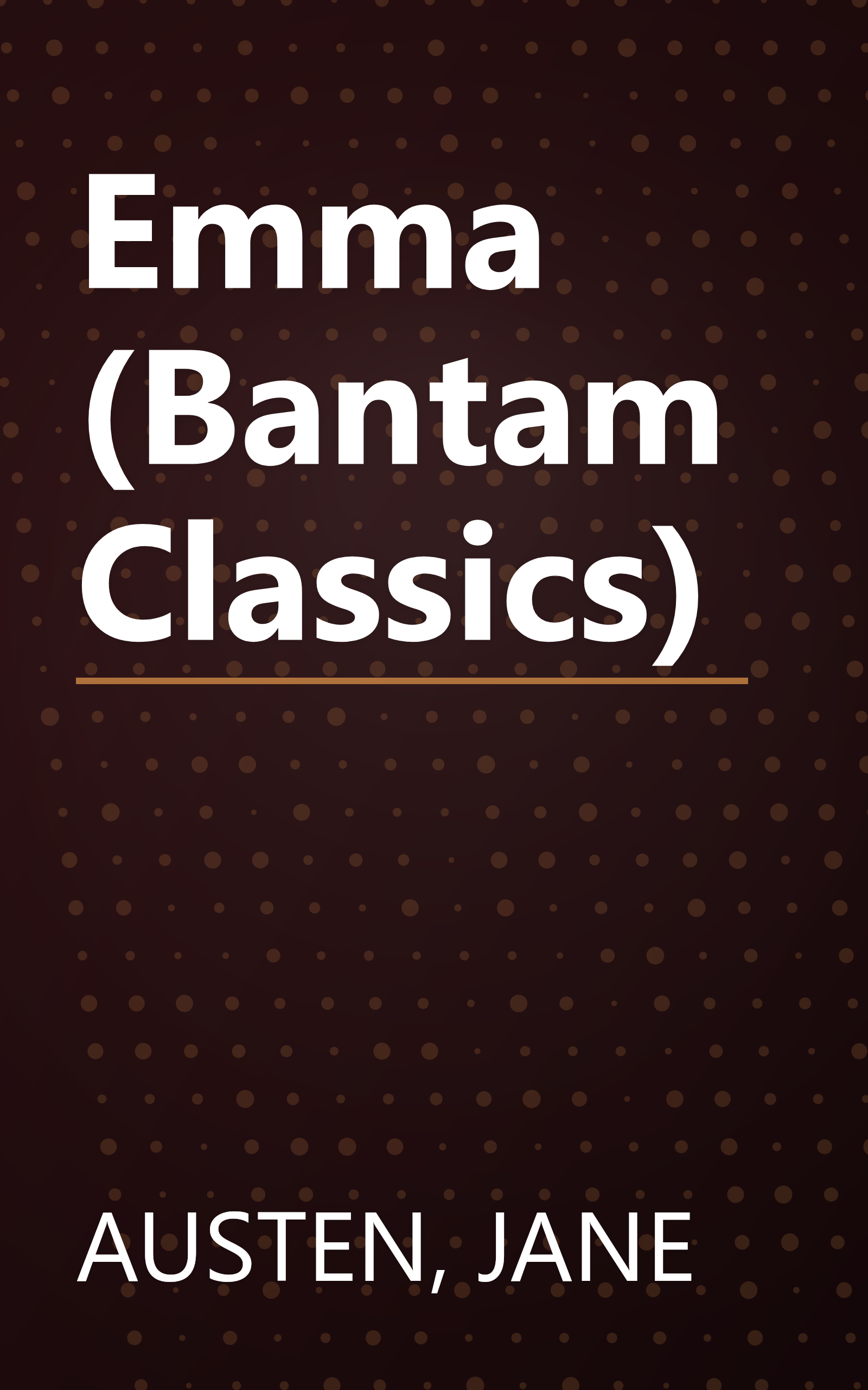 Emma (Bantam Classics) book cover