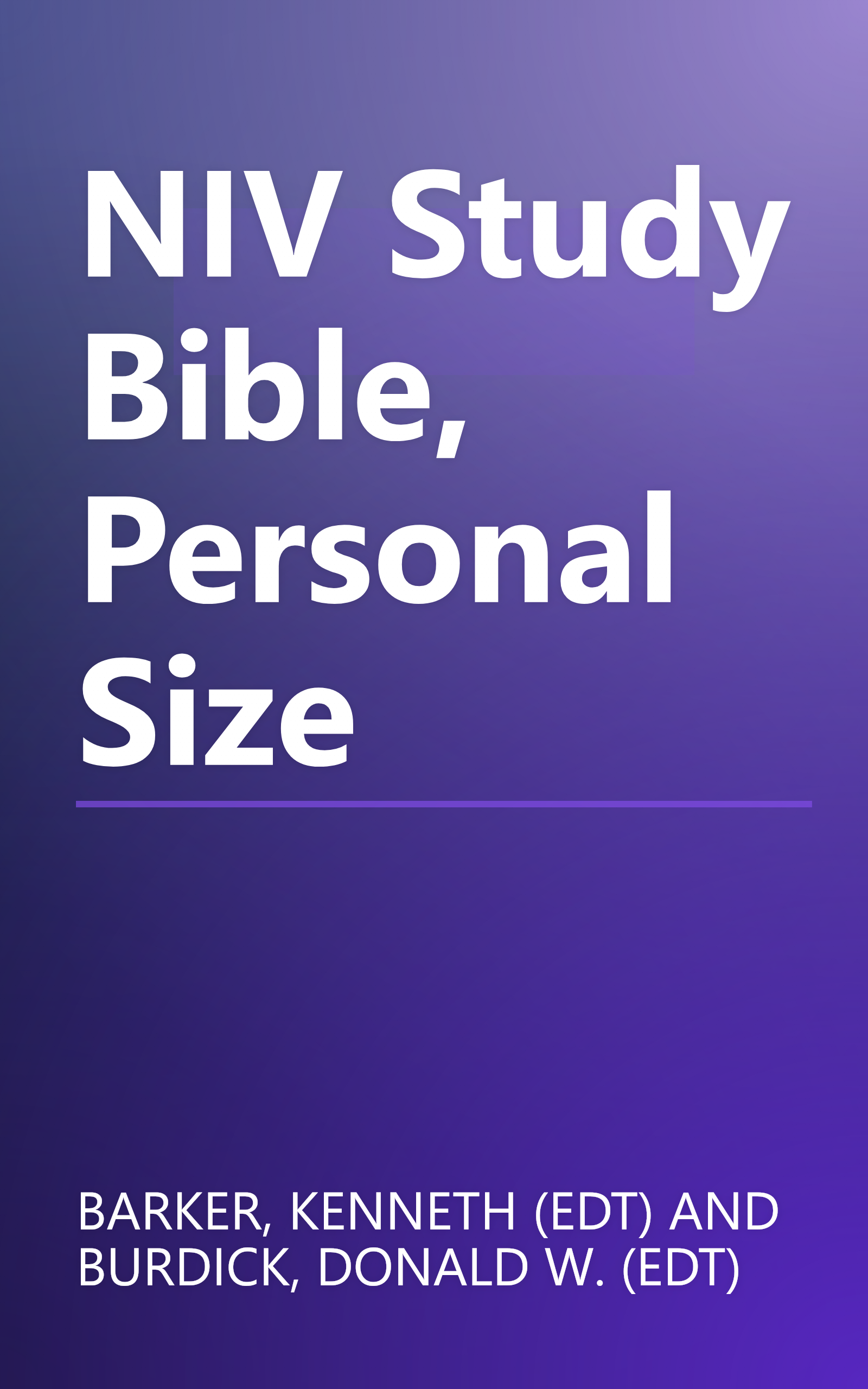 NIV Study Bible, Personal Size book cover