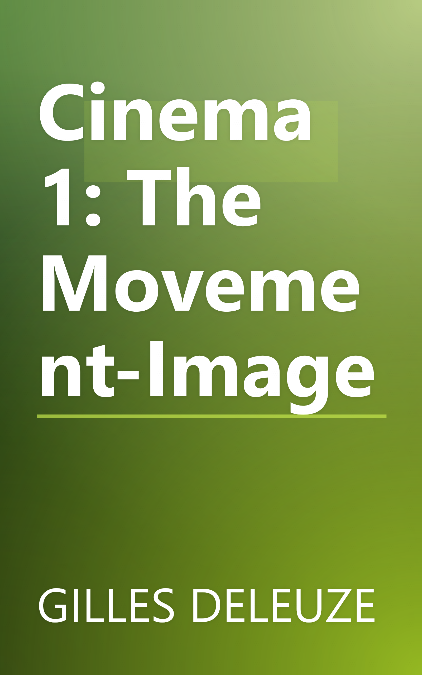 Cinema 1: The Movement-Image book cover