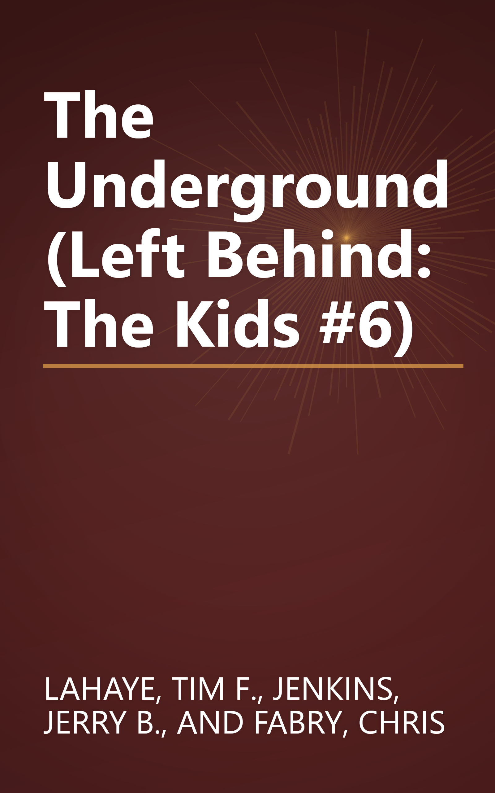 The Underground (Left Behind: The Kids #6) book cover