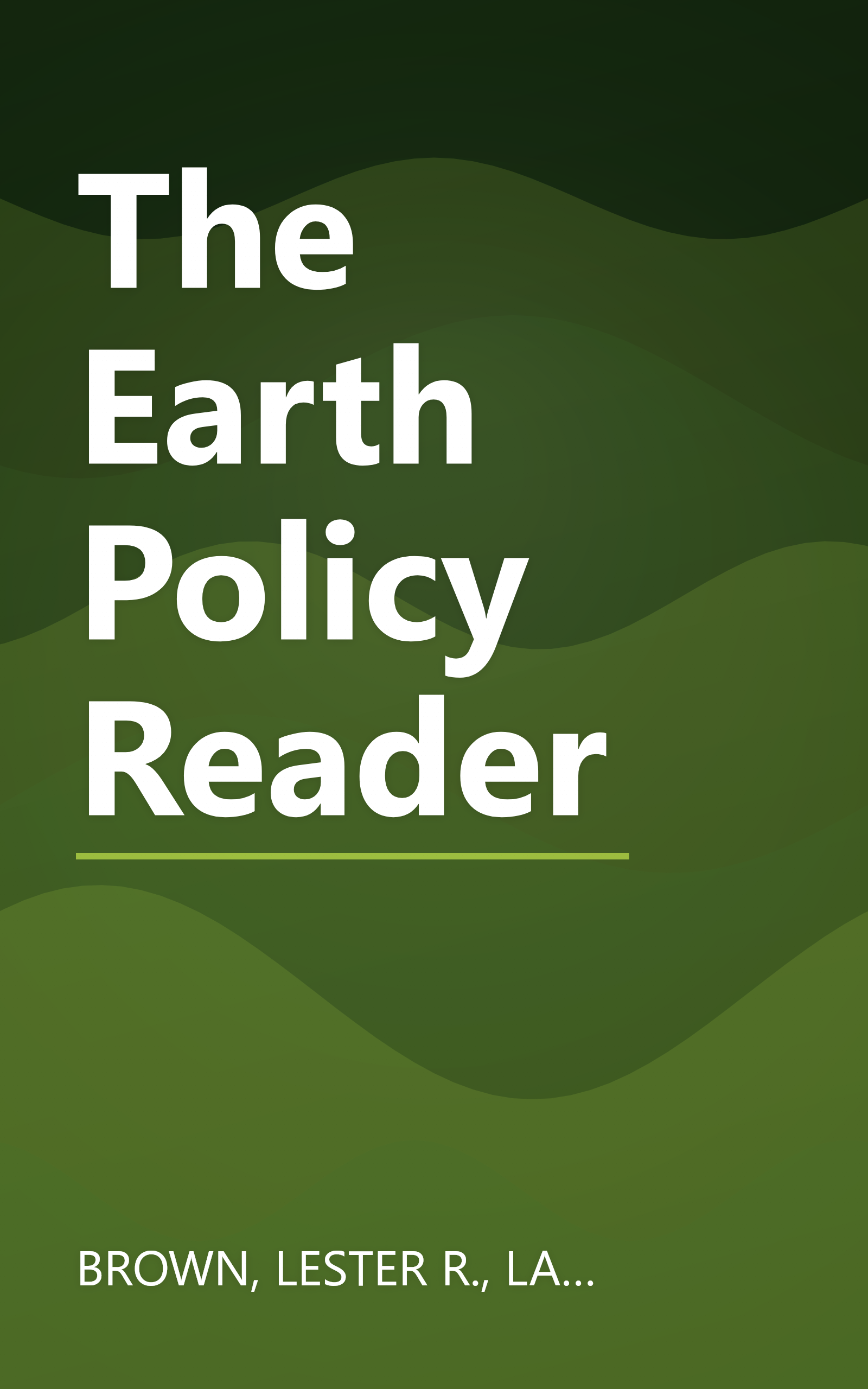 The Earth Policy Reader book cover