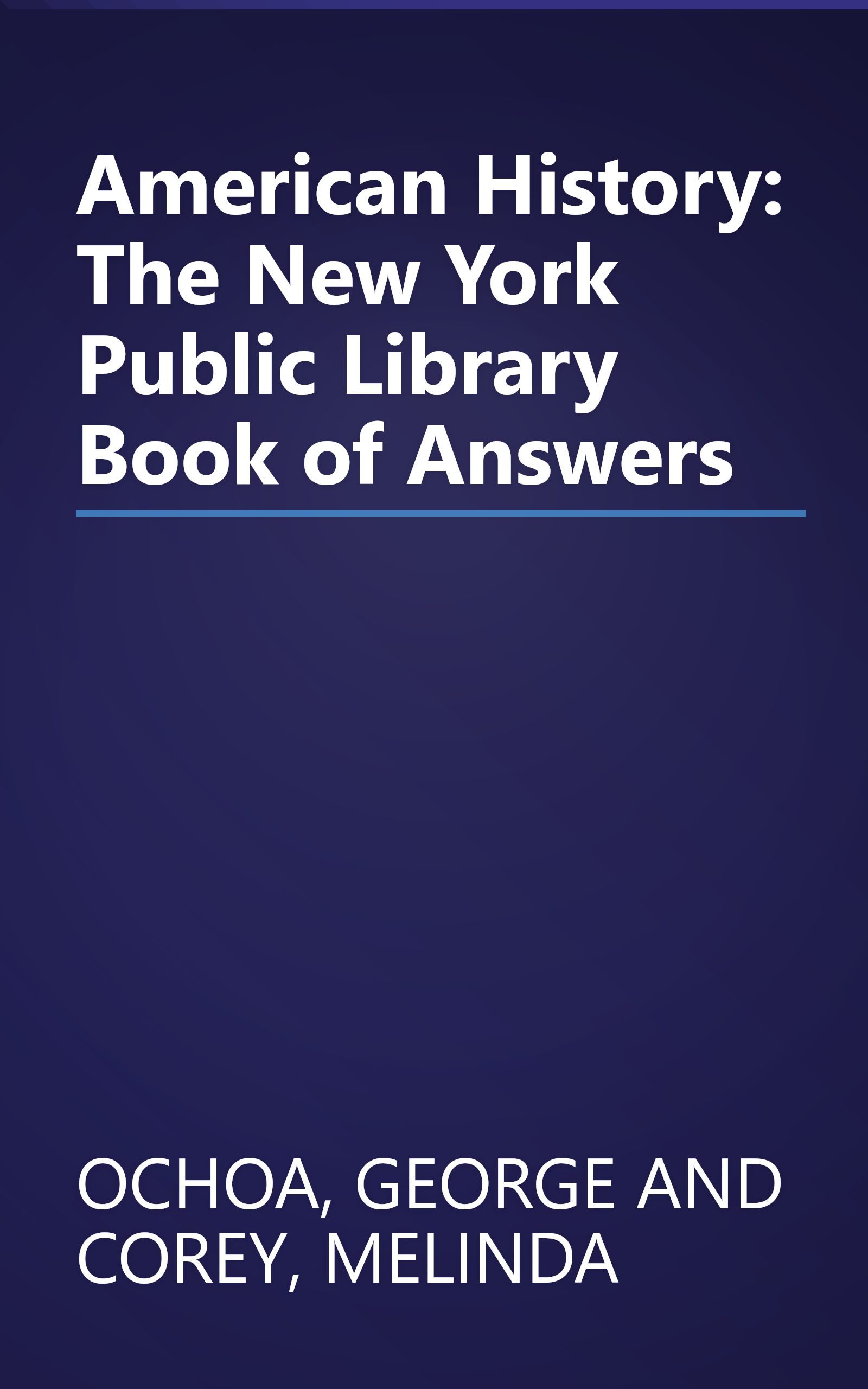 American History: The New York Public Library Book of Answers book cover