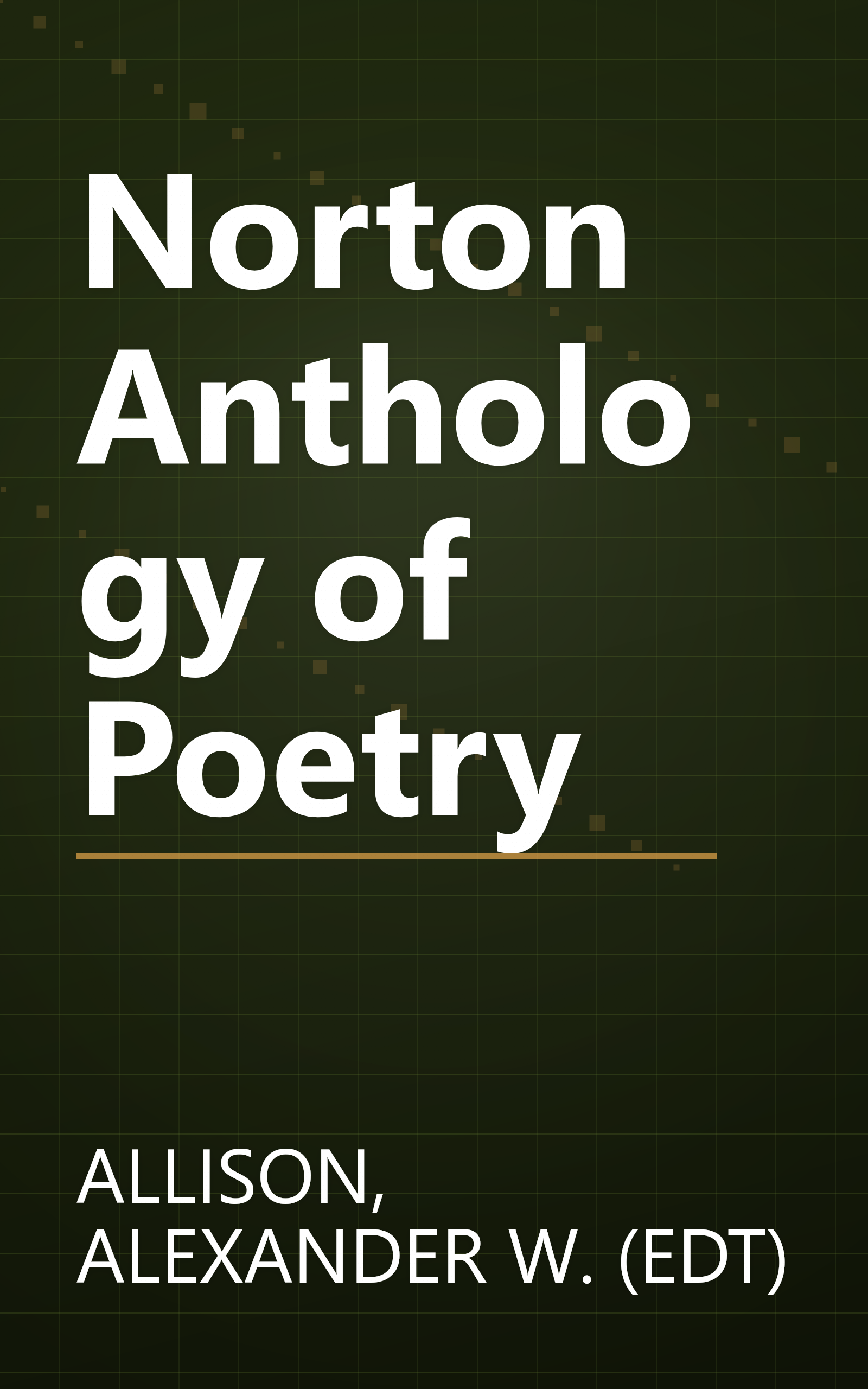 Norton Anthology of Poetry book cover
