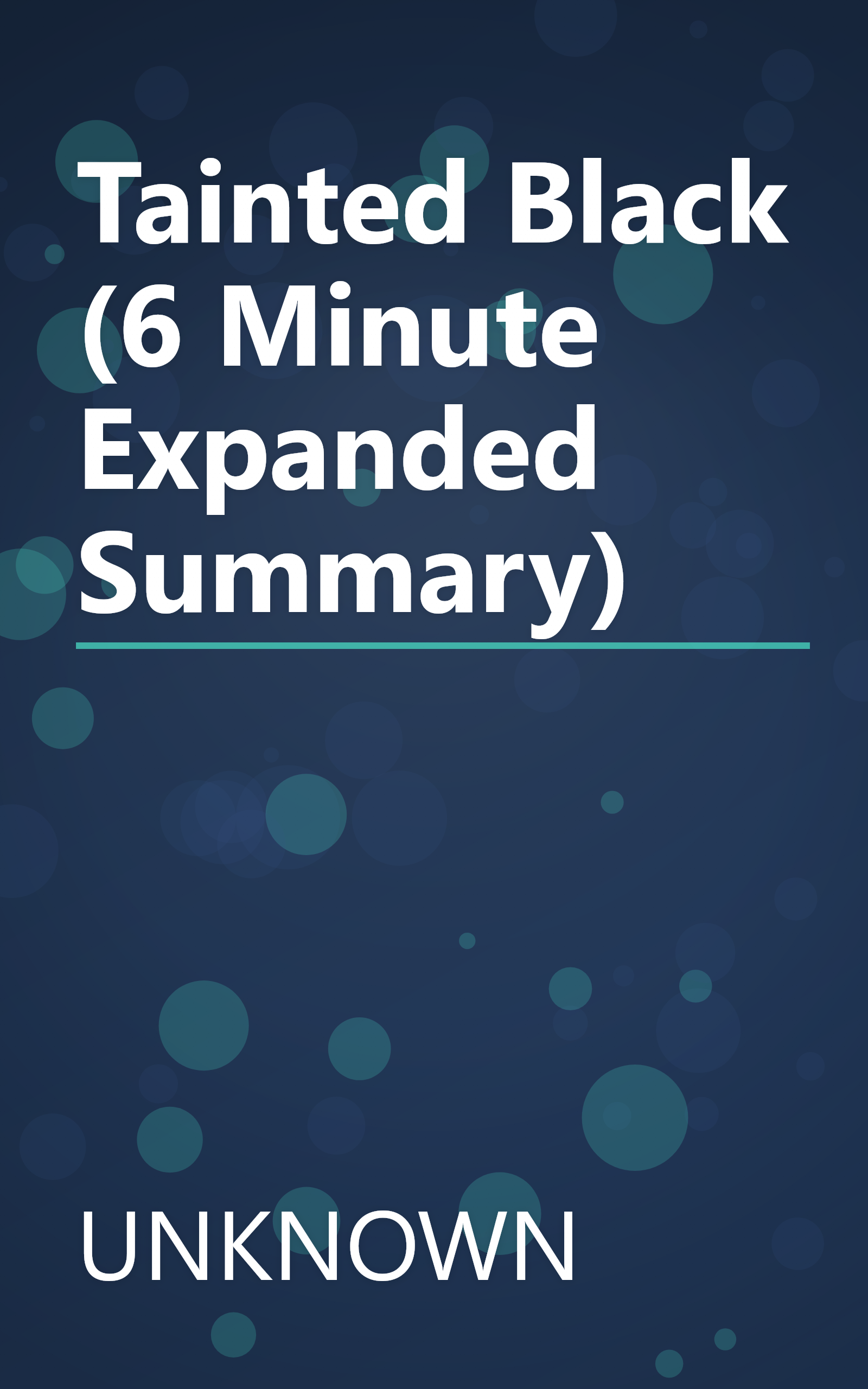 Tainted Black (6 Minute   Expanded Summary) book cover