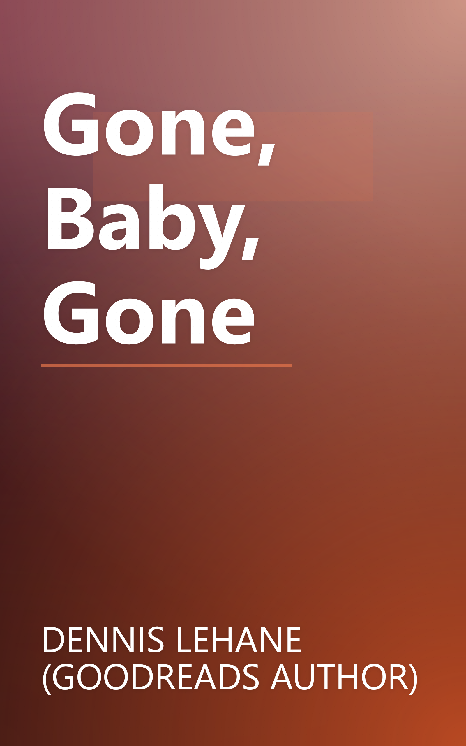 Gone, Baby, Gone book cover