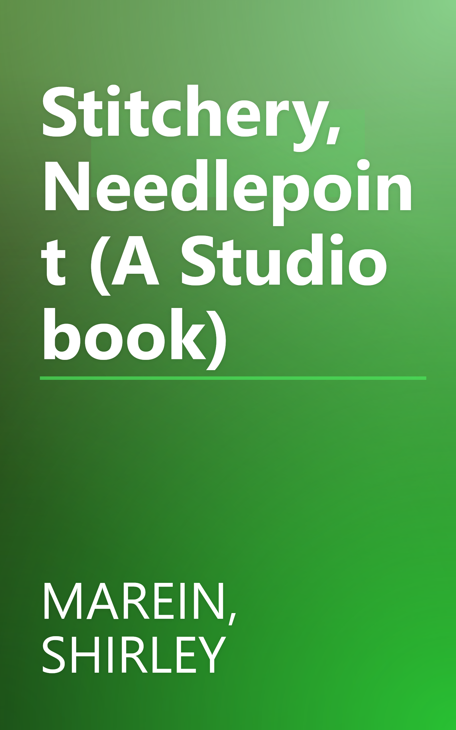 Stitchery, Needlepoint (A Studio book) book cover