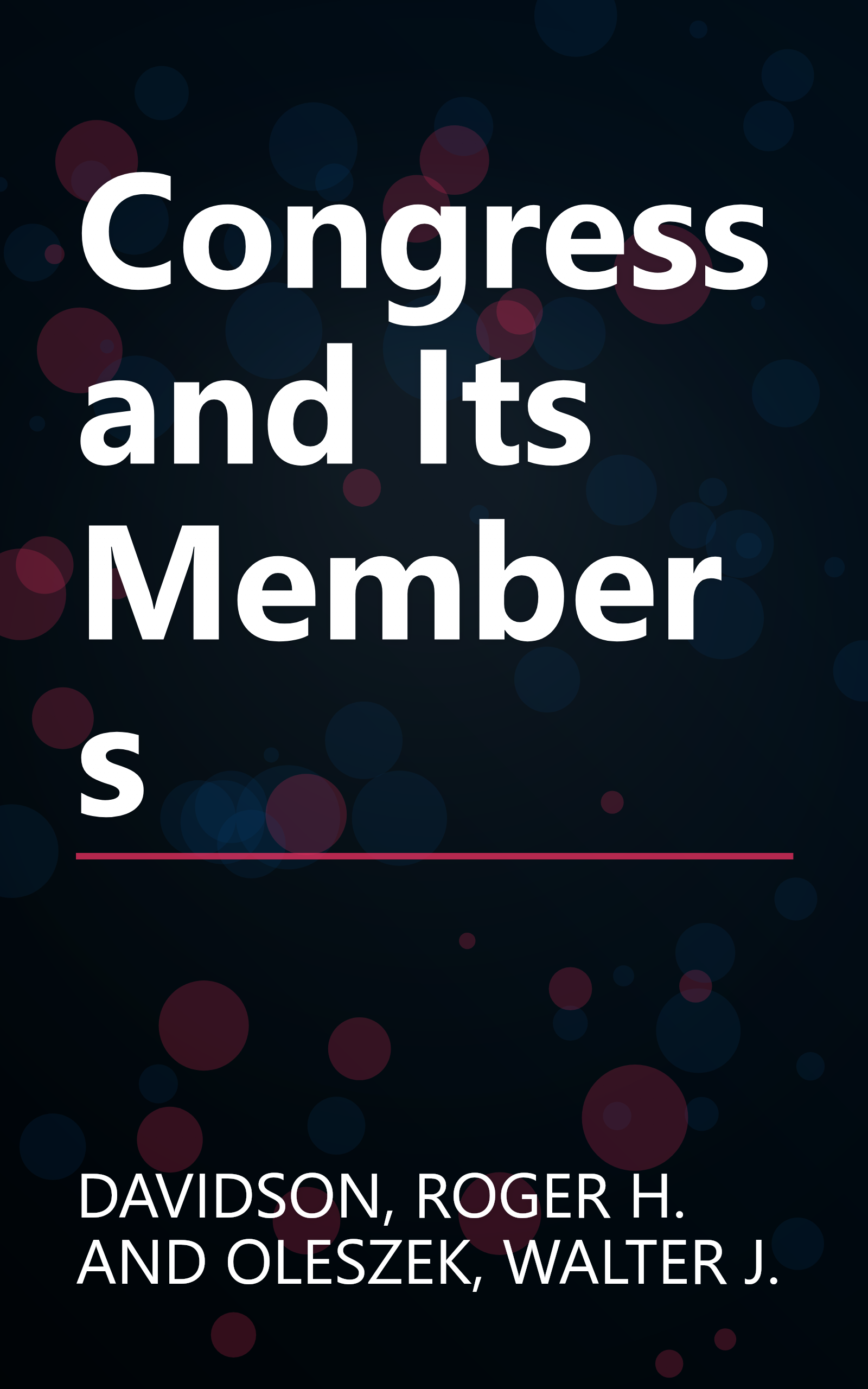 Congress and Its Members book cover