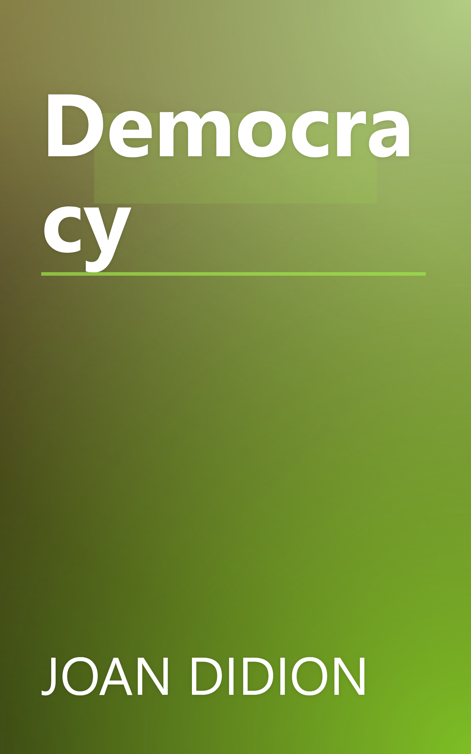 Democracy book cover