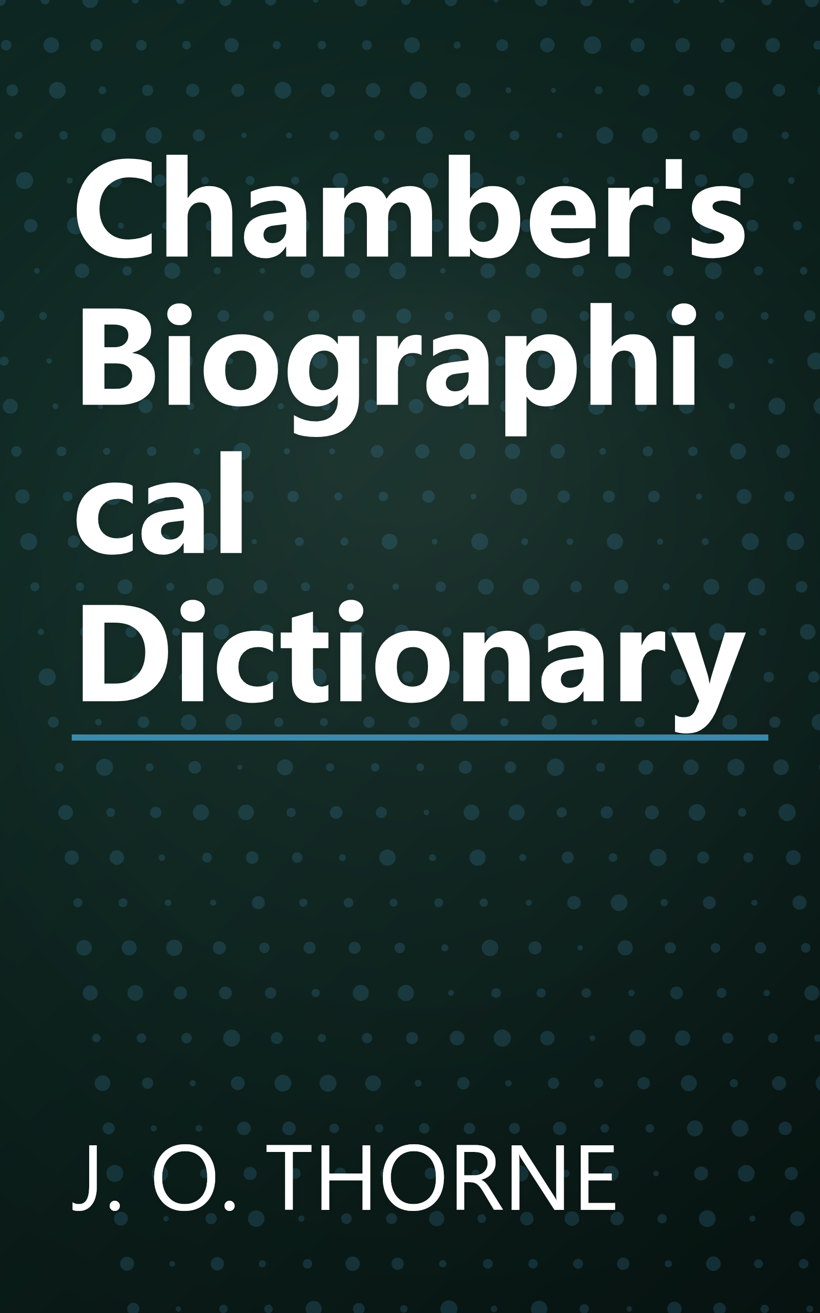 Chamber's Biographical Dictionary book cover