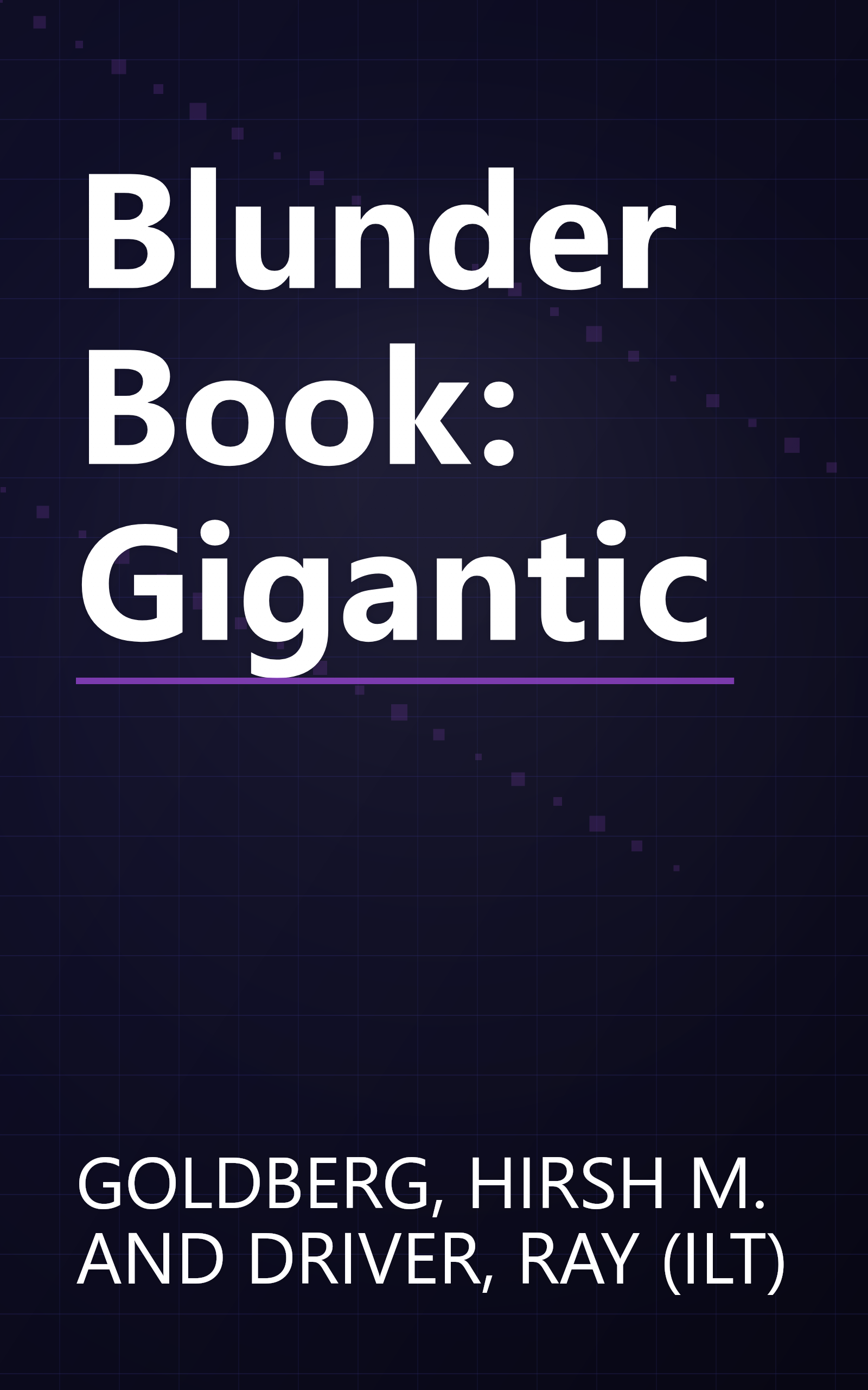 Blunder Book: Gigantic book cover