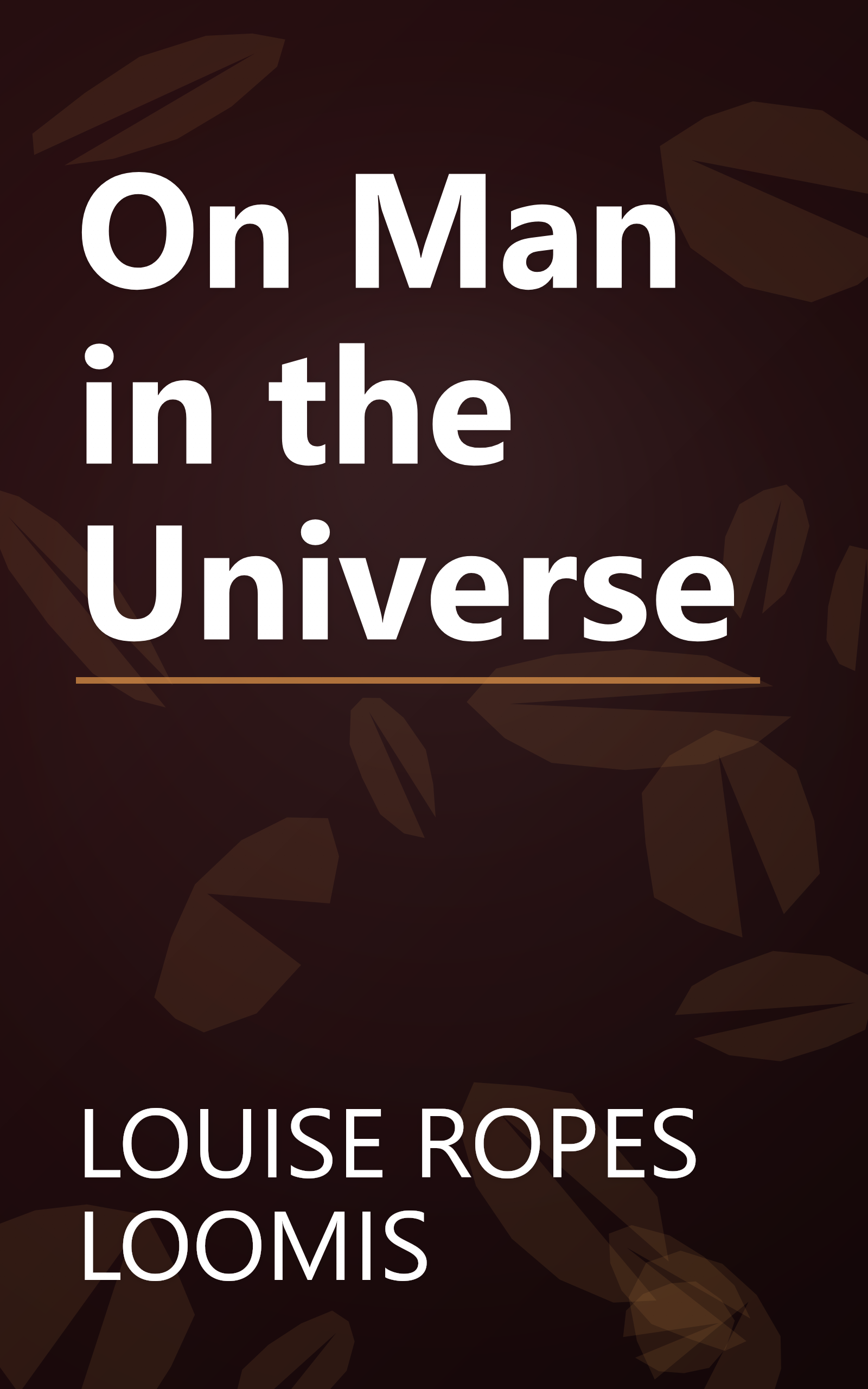 On Man in the Universe book cover