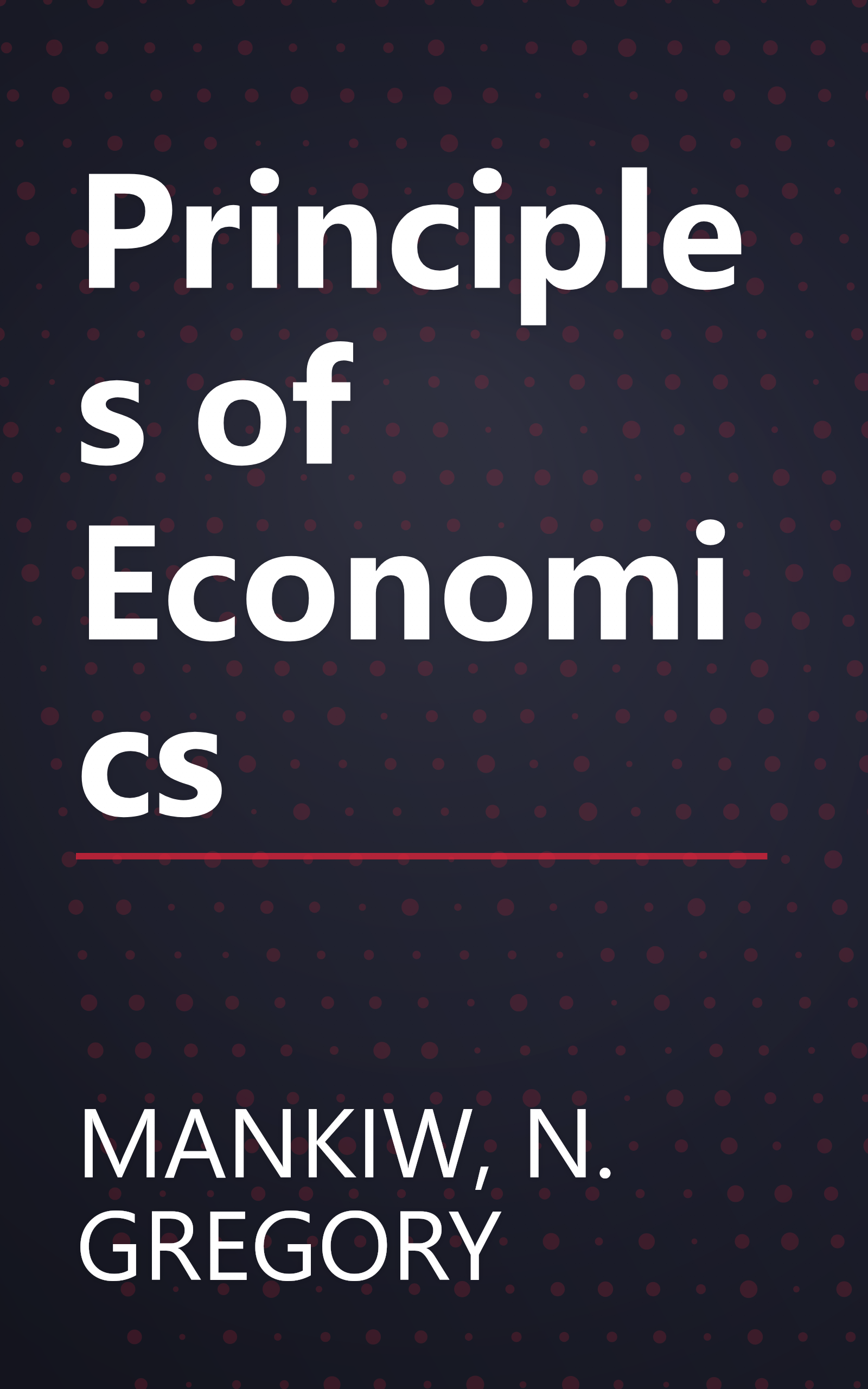 Principles of Economics book cover