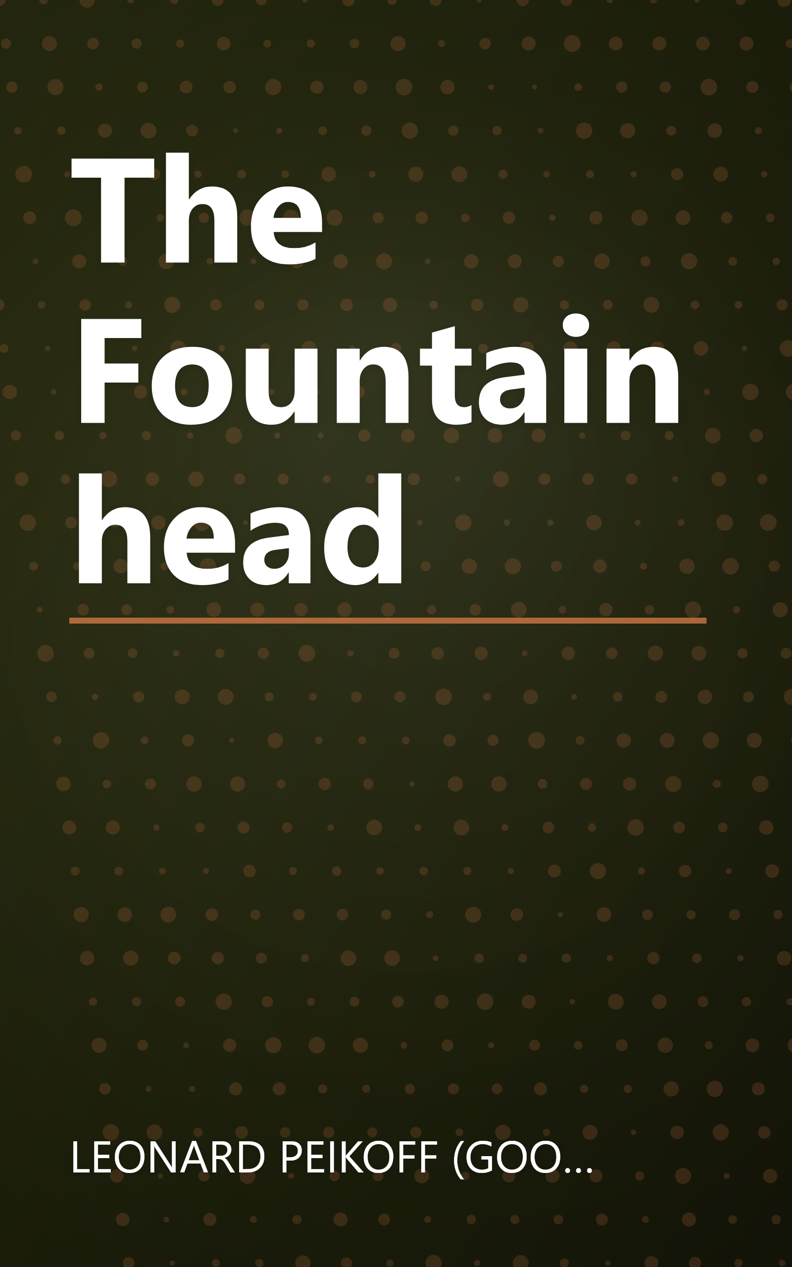 The Fountainhead book cover