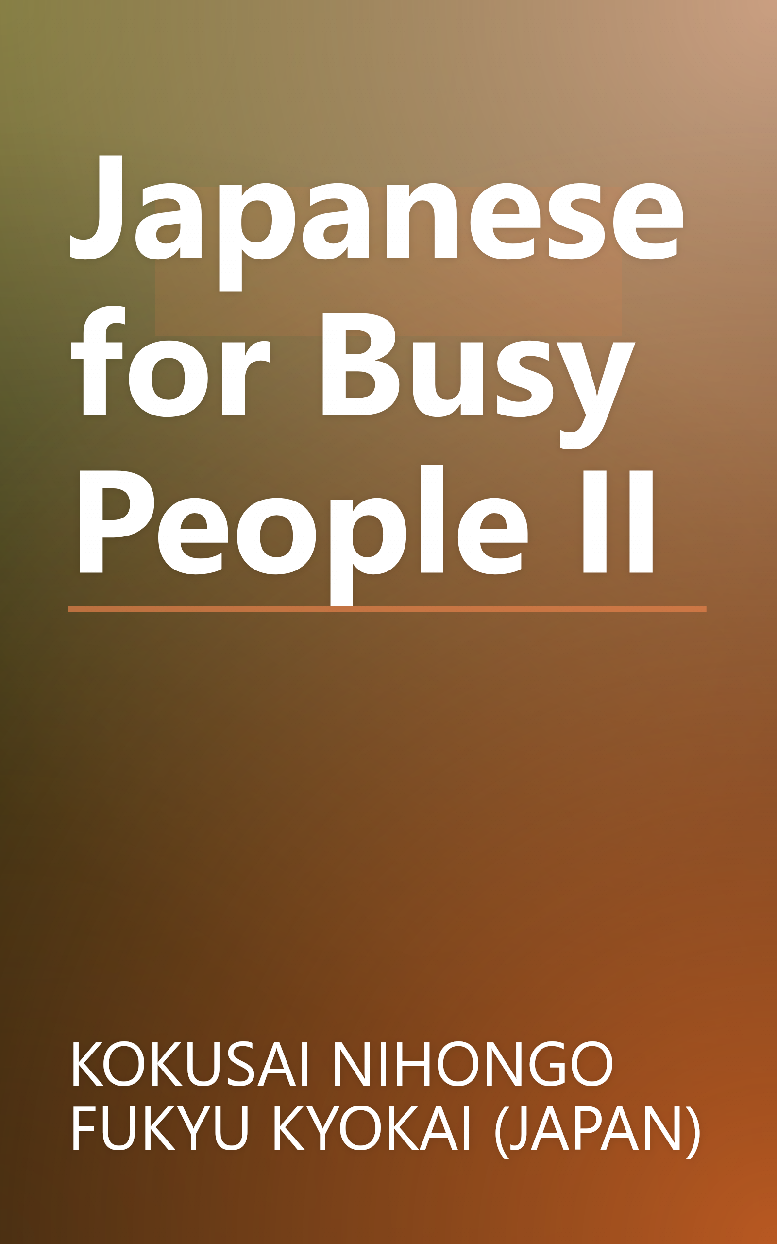 Japanese for Busy People II book cover