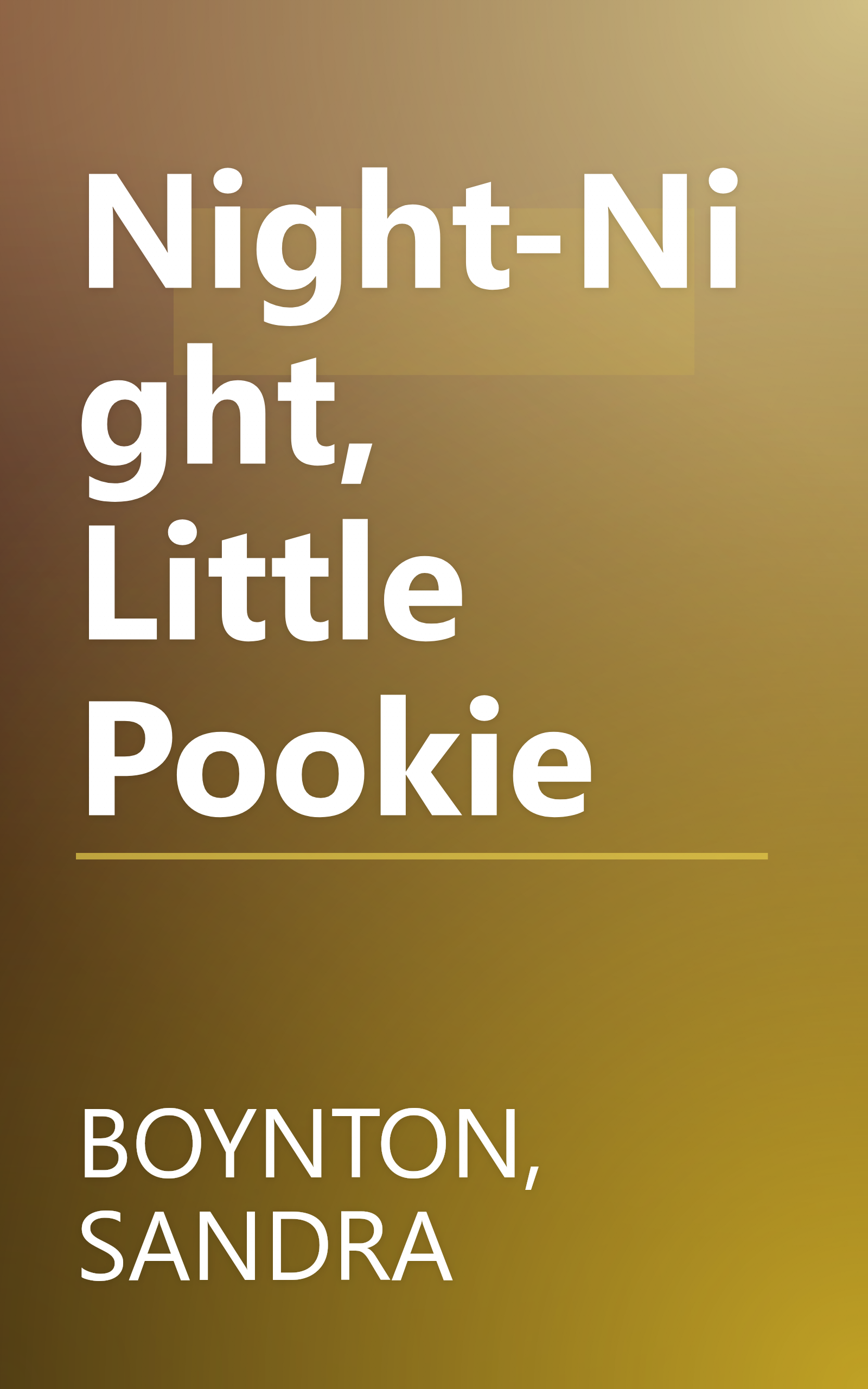 Night-Night, Little Pookie book cover