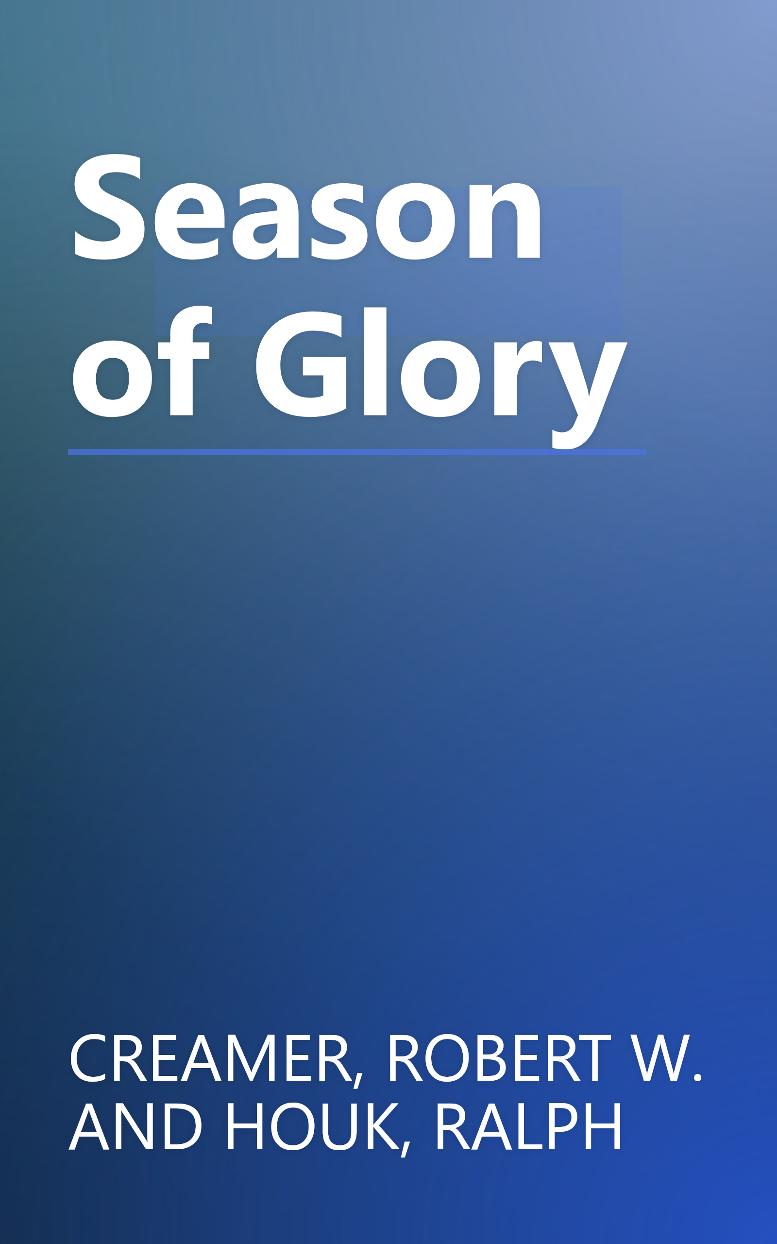 Season of Glory book cover