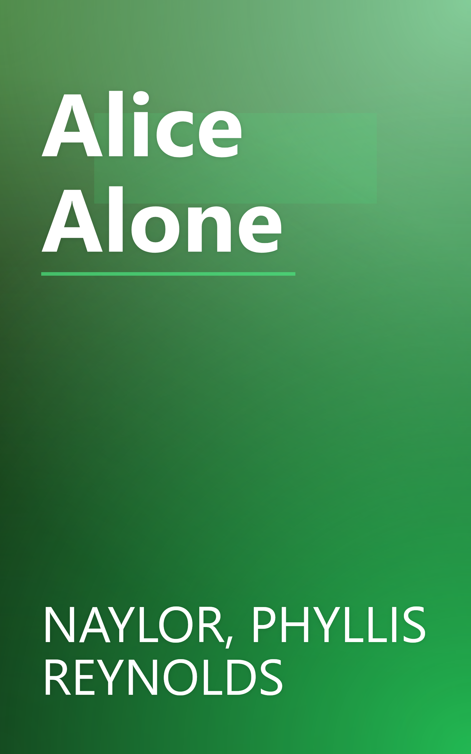 Alice Alone book cover